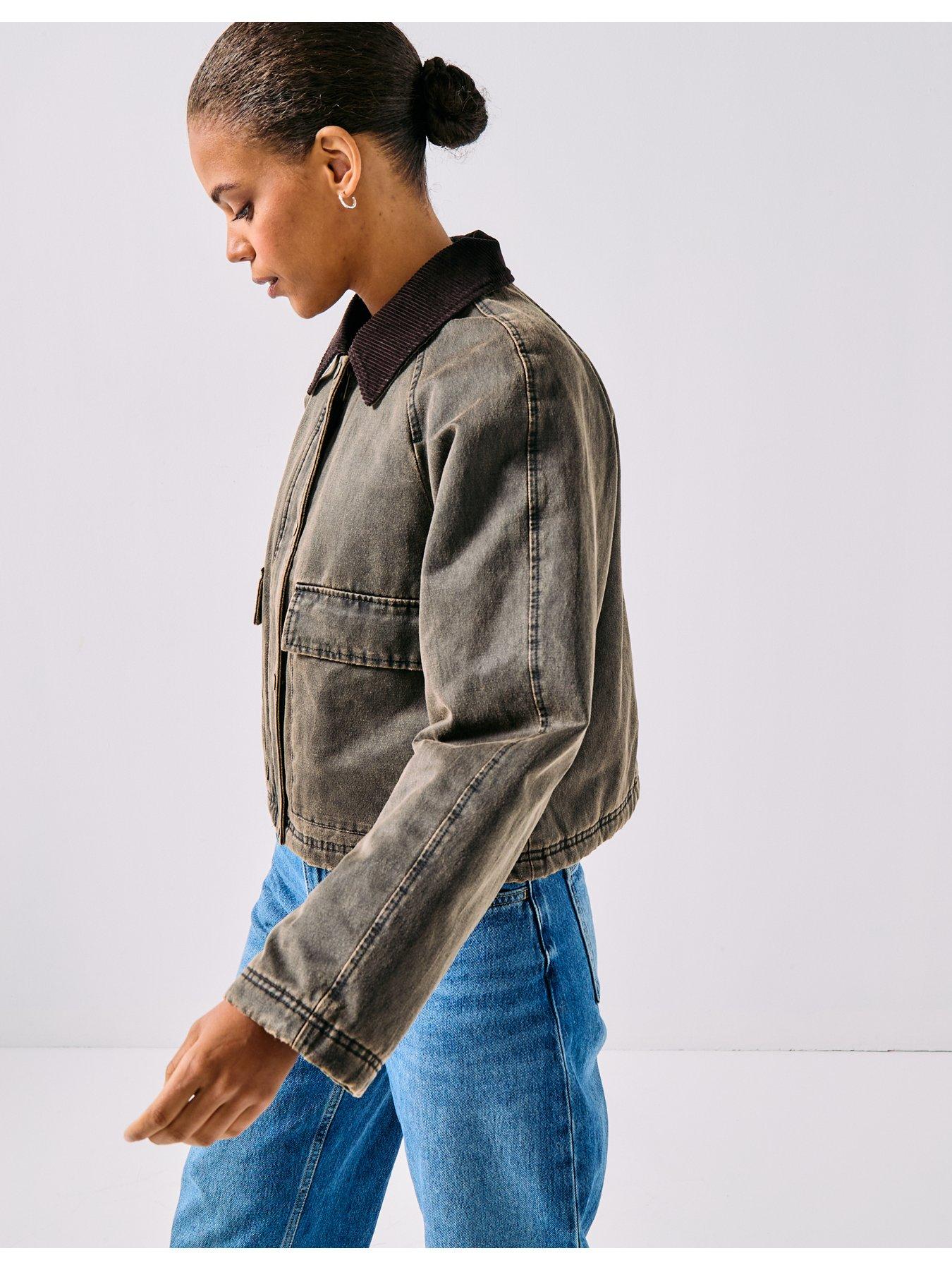 Only Janet Short Trucker Jacket - Brown | Very