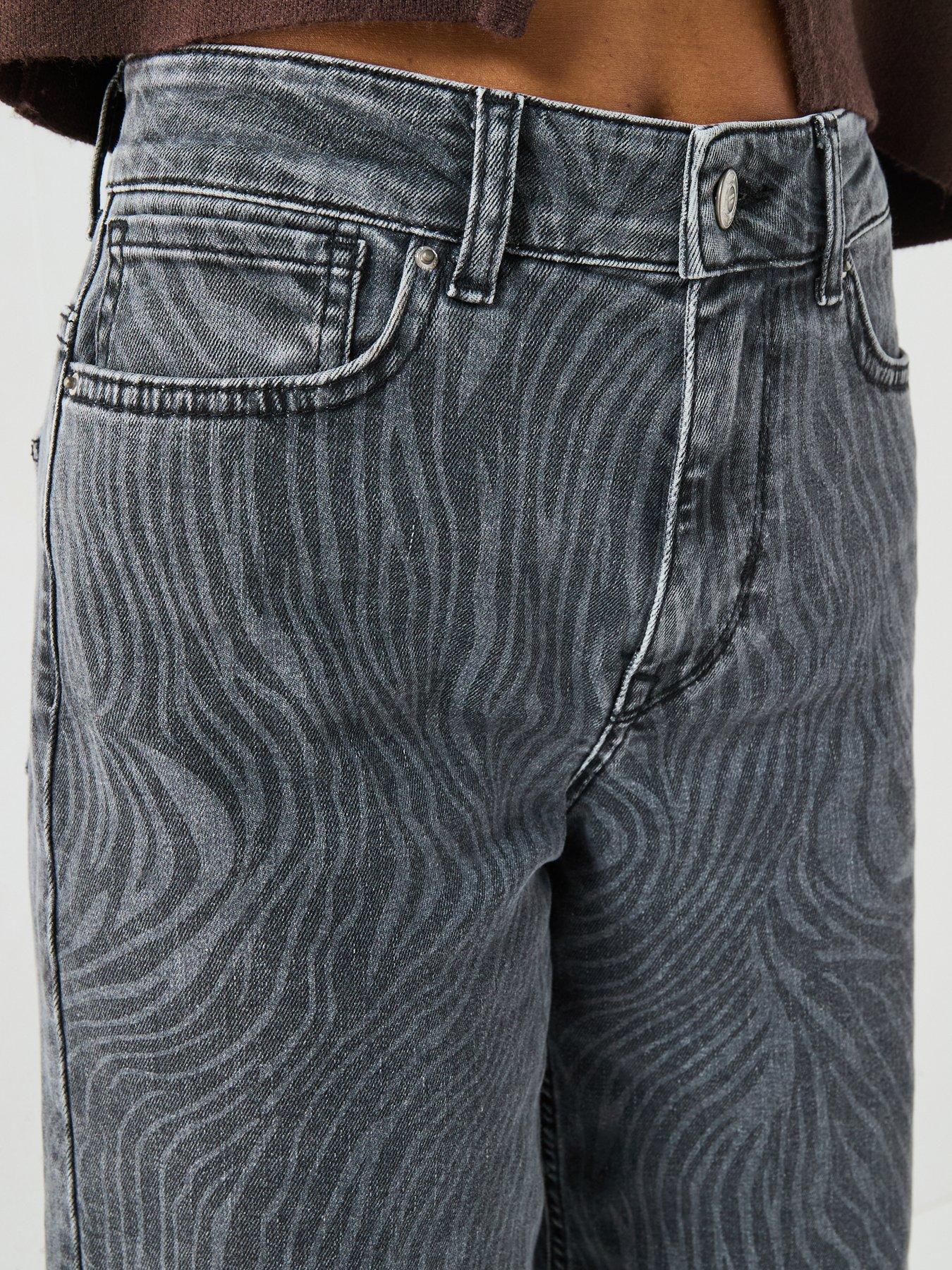 Only Blush Zebra High Waist Wide Leg Jean | Very