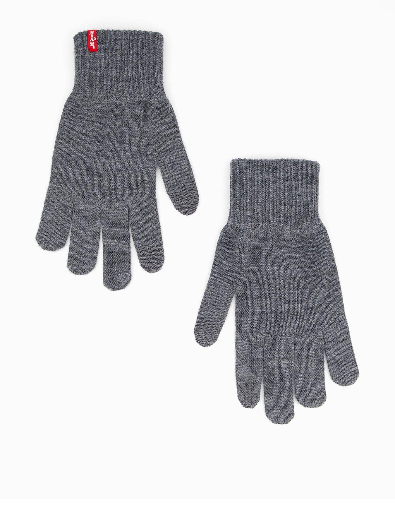 Levi's Regular Touch Screen Knitted Gloves - Grey | Very