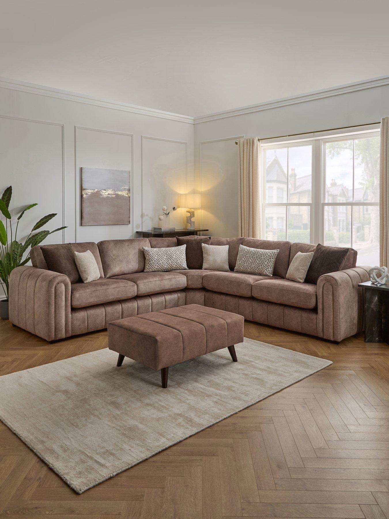 Very Home Amara Corner Group with Footstool - Made to Order in the UK ...