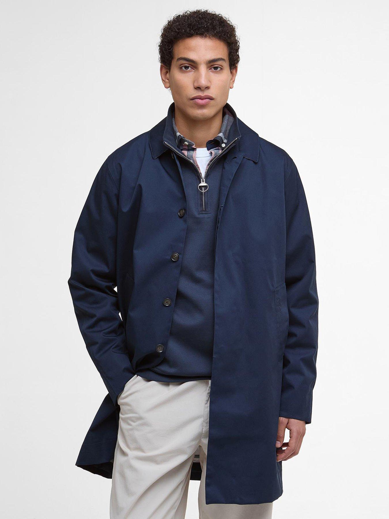 Barbour Lorden Waterproof Macintosh Mac Jacket - Navy | Very
