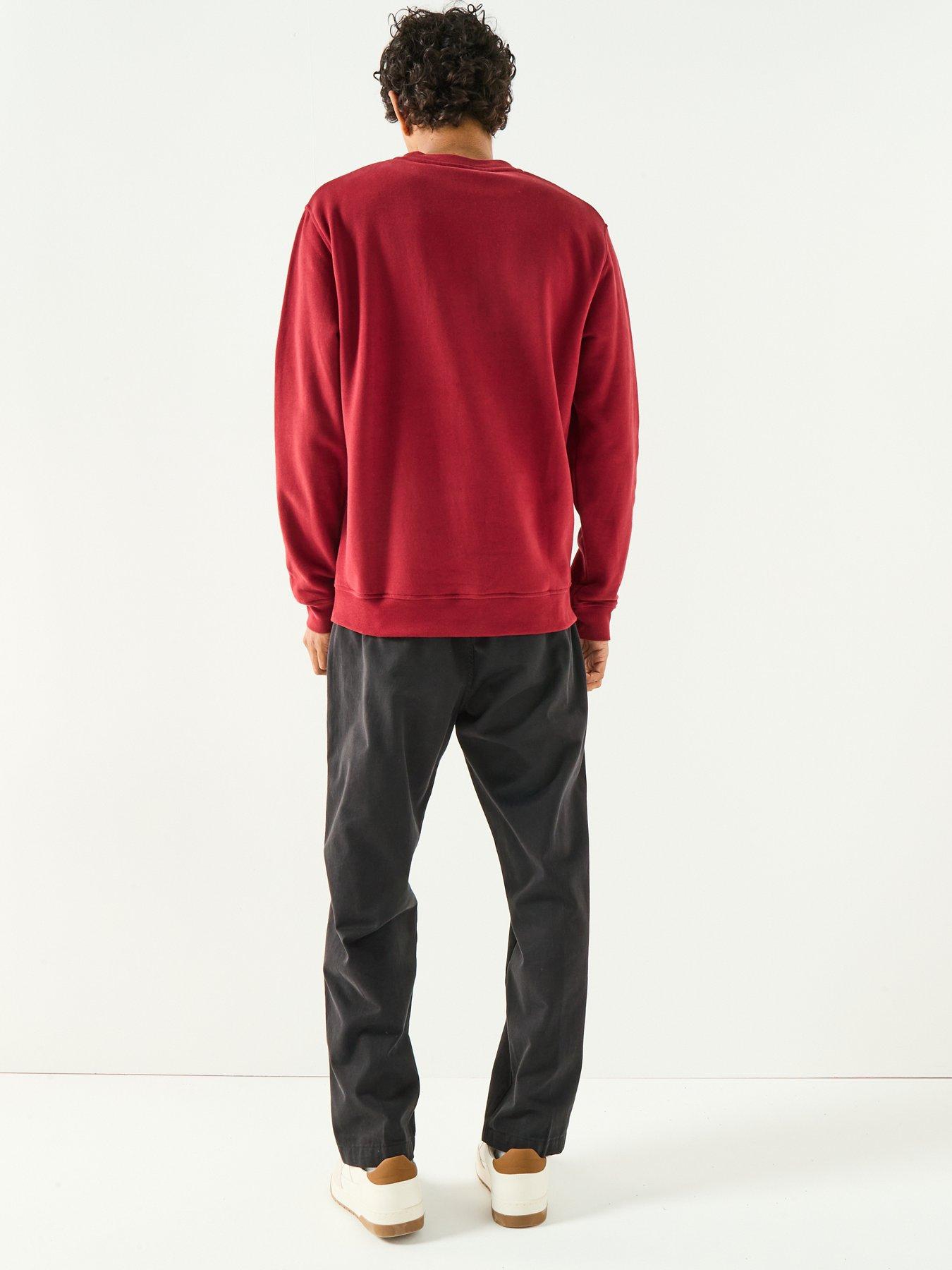 Barbour International Authentics Morgan Crew Sweat Top - Dark Red | Very