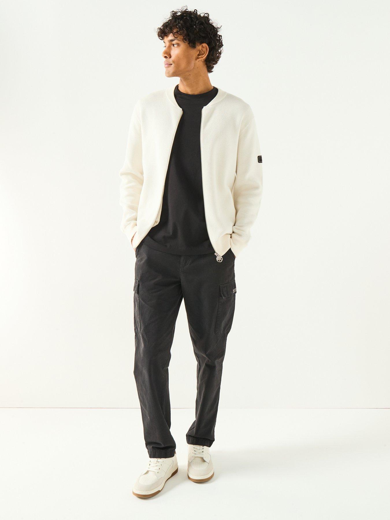 Barbour International Patrick Bomber Zip Through Knitted Cardigan ...