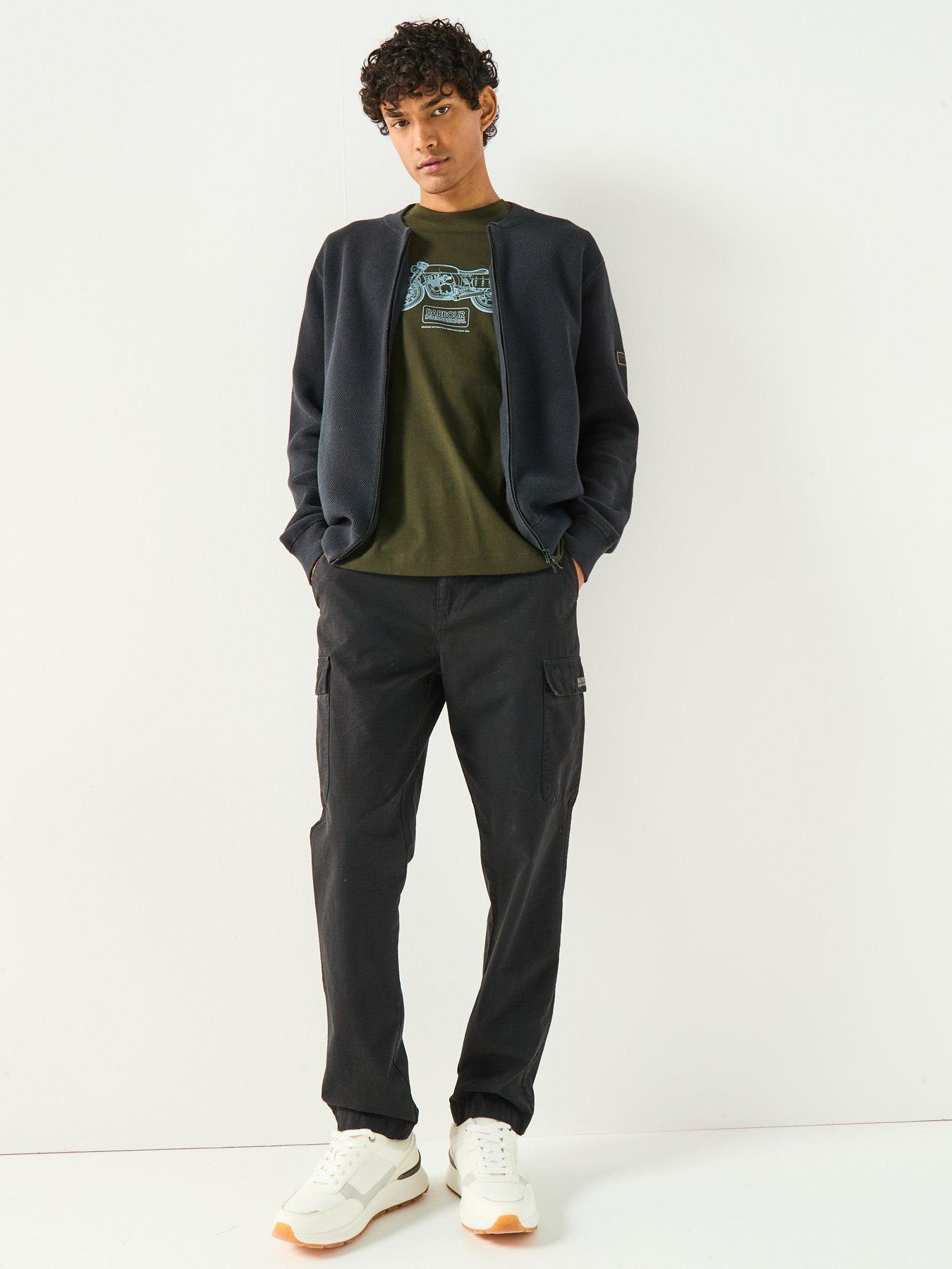 Barbour International Patrick Bomber Zip Through Knitted Cardigan ...