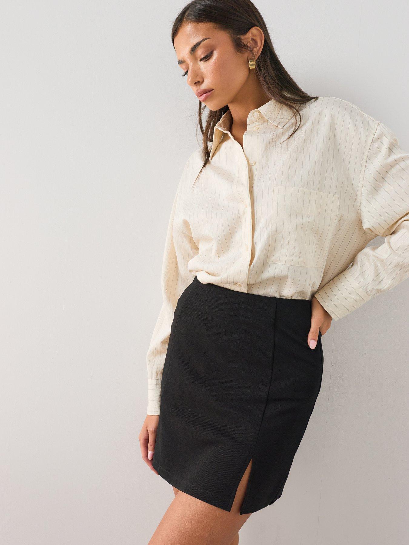 The Very Collection Stretch Smart Mini Skirt - Black | Very