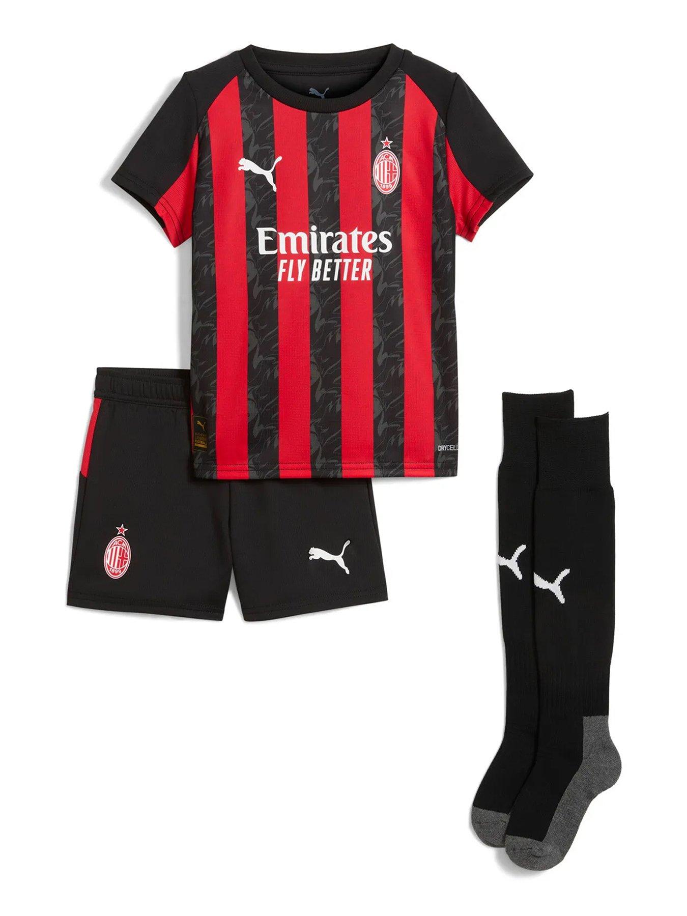 Puma Kids Ac Milan Home 25/26 Mini Football Kit - Red | Very