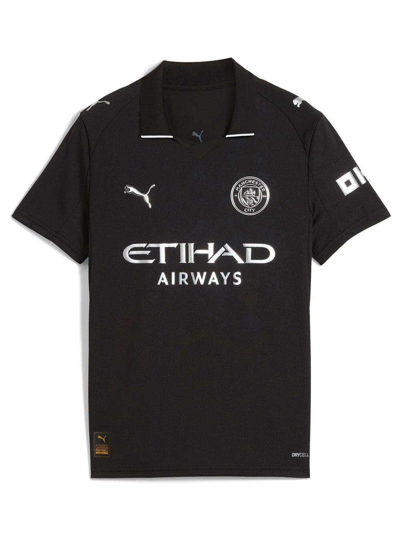 Puma Junior Manchester City 25/26 Away Replica Shirt - Black | Very