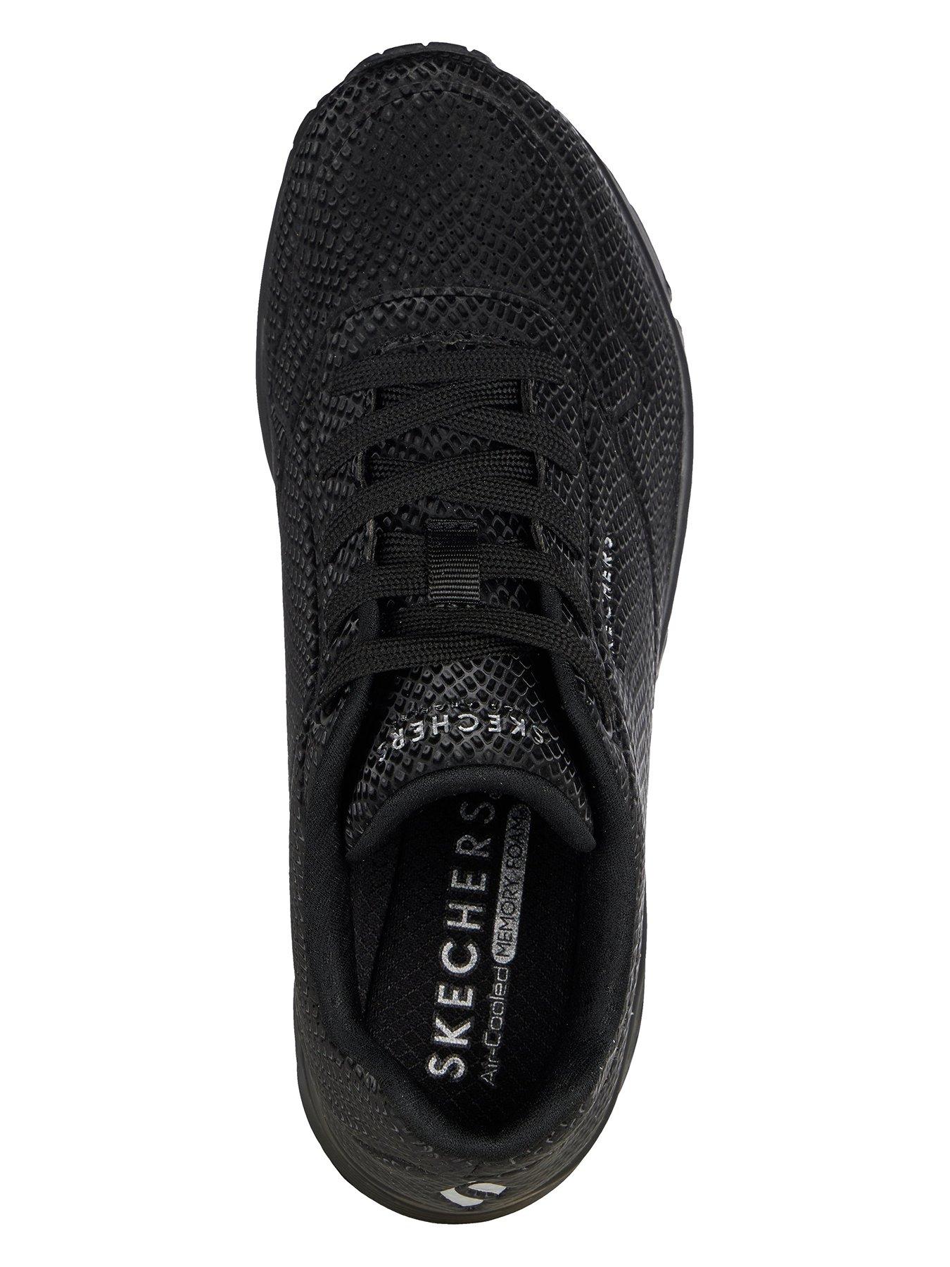 Skechers Uno Shiny Scale Reflective Snake Lace-Up Trainers - Reflective ...