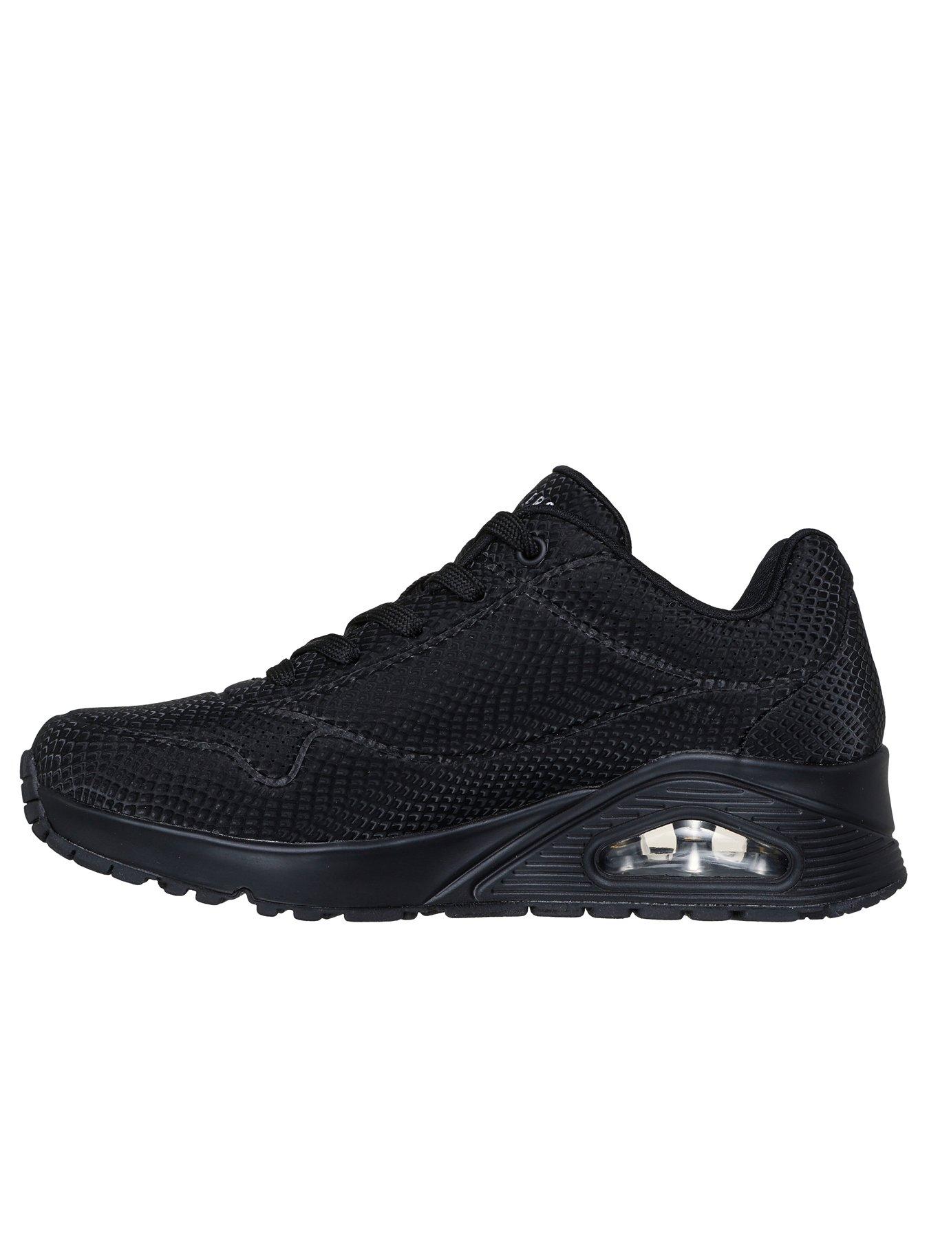 Skechers Uno Shiny Scale Reflective Snake Lace-Up Trainers - Reflective ...