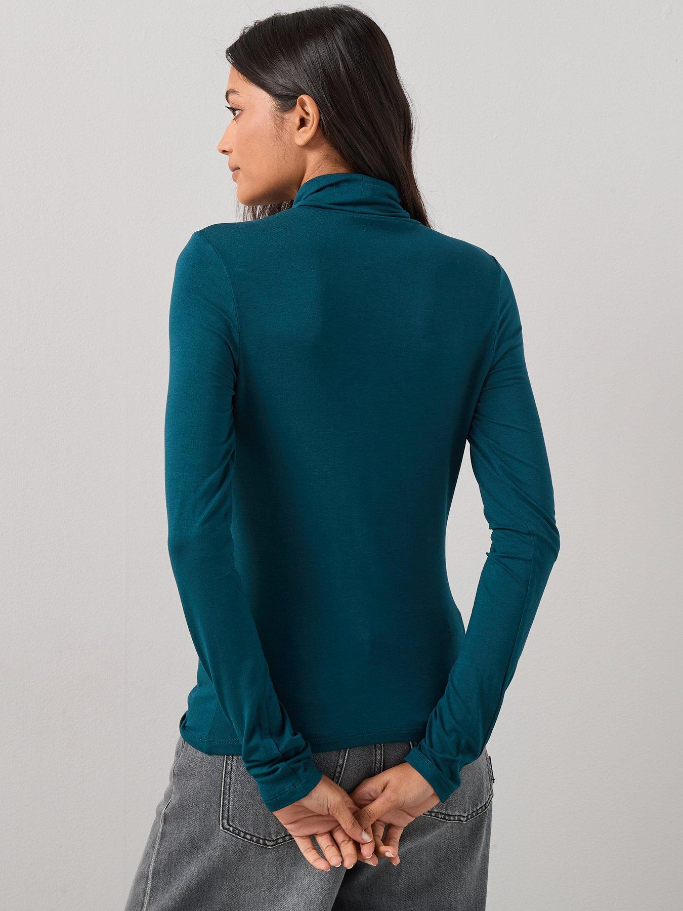 The Very Collection Long Sleeve High Neck Plain - Green | Very