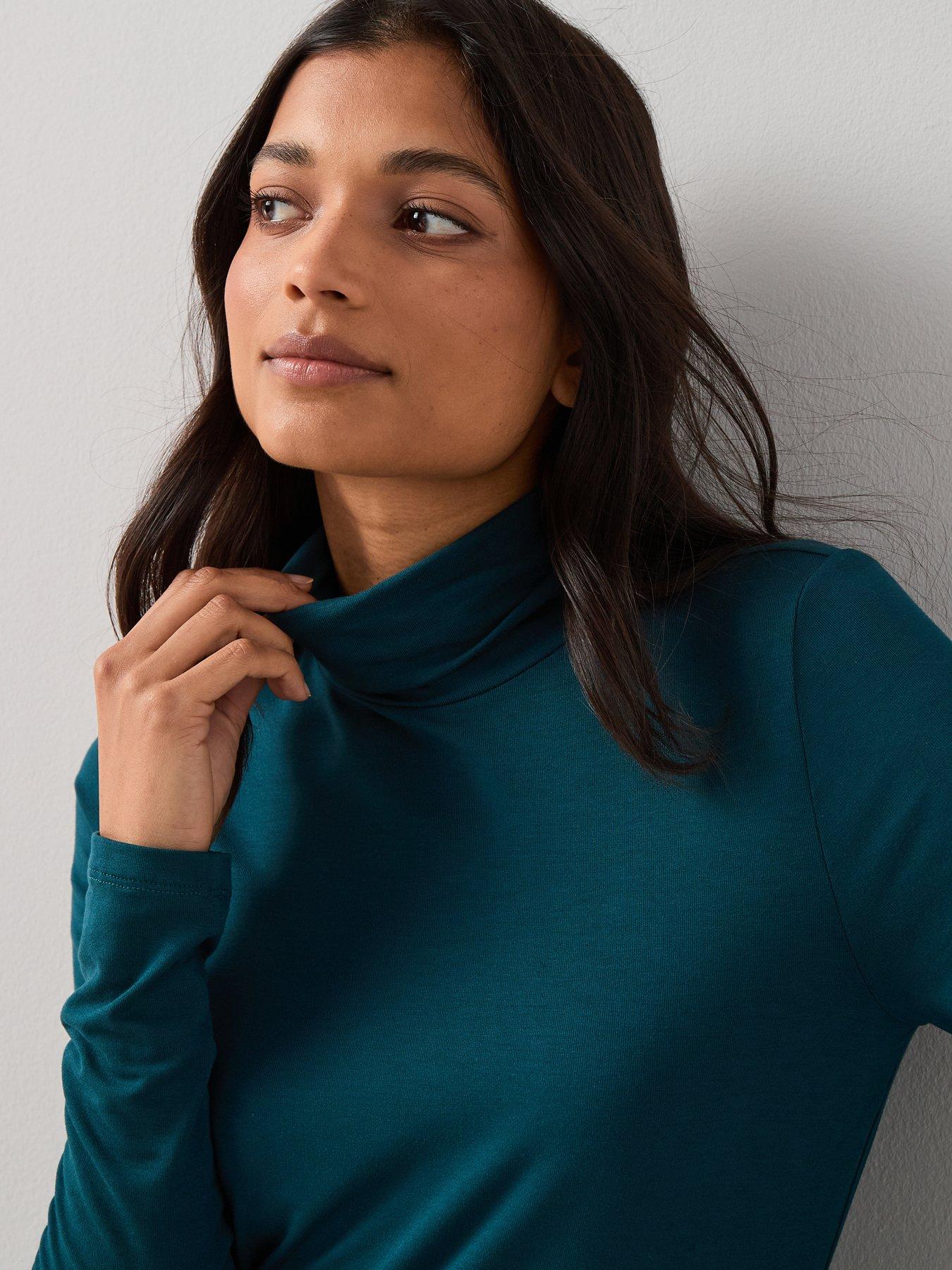 The Very Collection Long Sleeve High Neck Plain - Green | Very