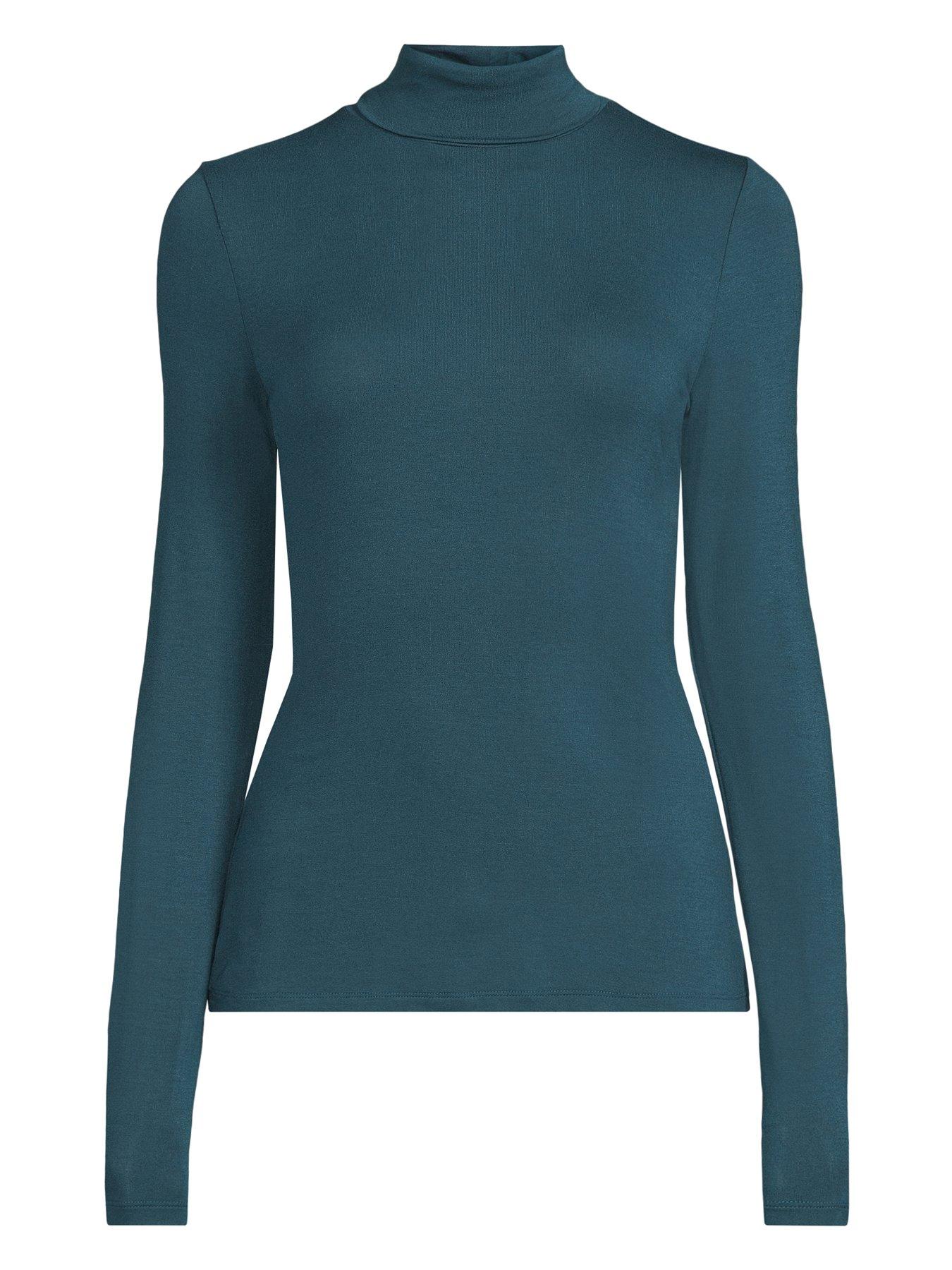 The Very Collection Long Sleeve High Neck Plain - Green | Very