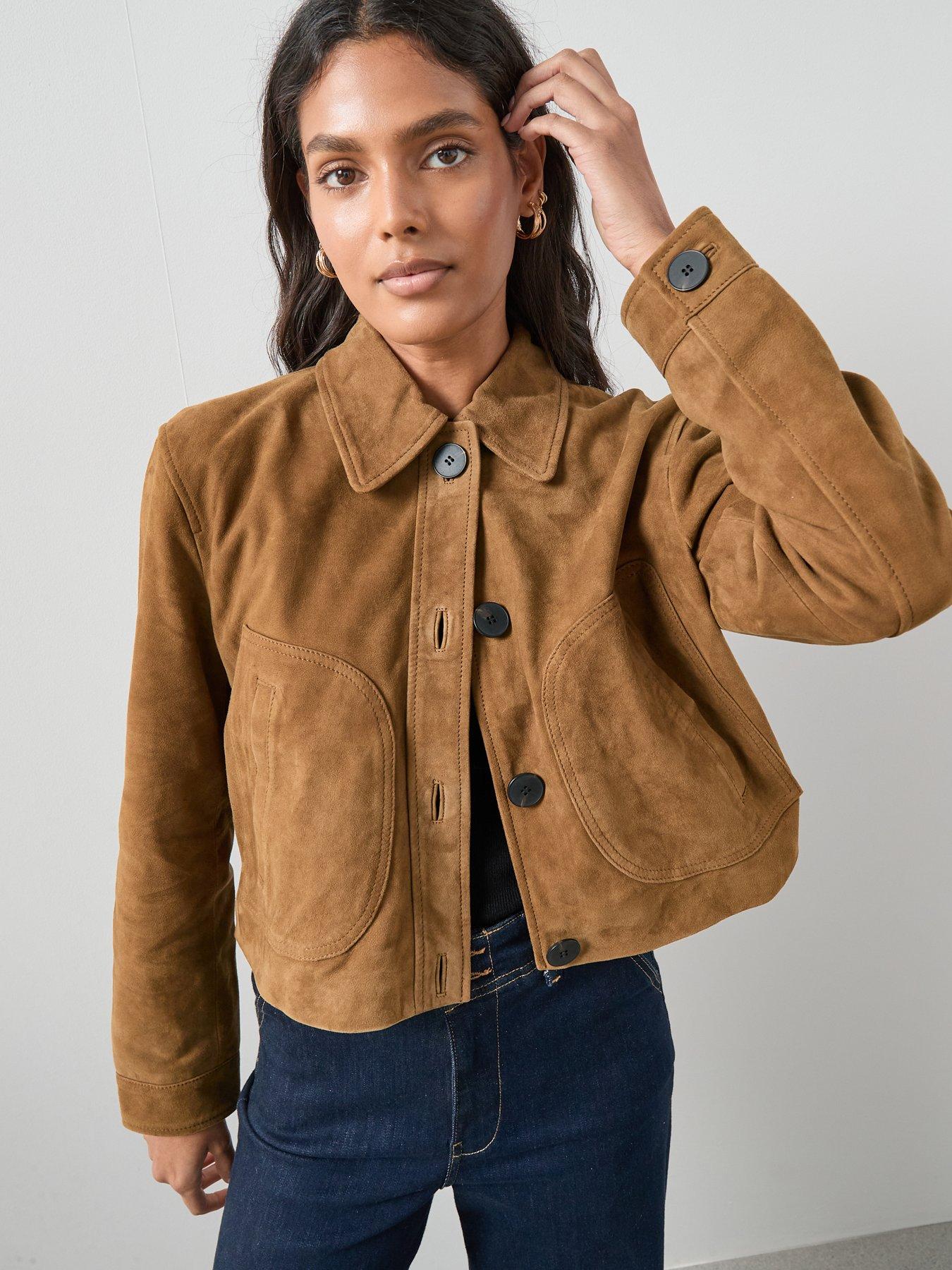 The Very Collection Suede Jacket - Brown | Very