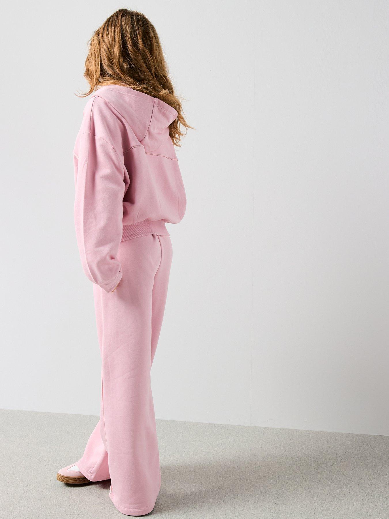 The Very Collection Girls Jersey Zip Up Hoodie With Wide Leg Trousers ...