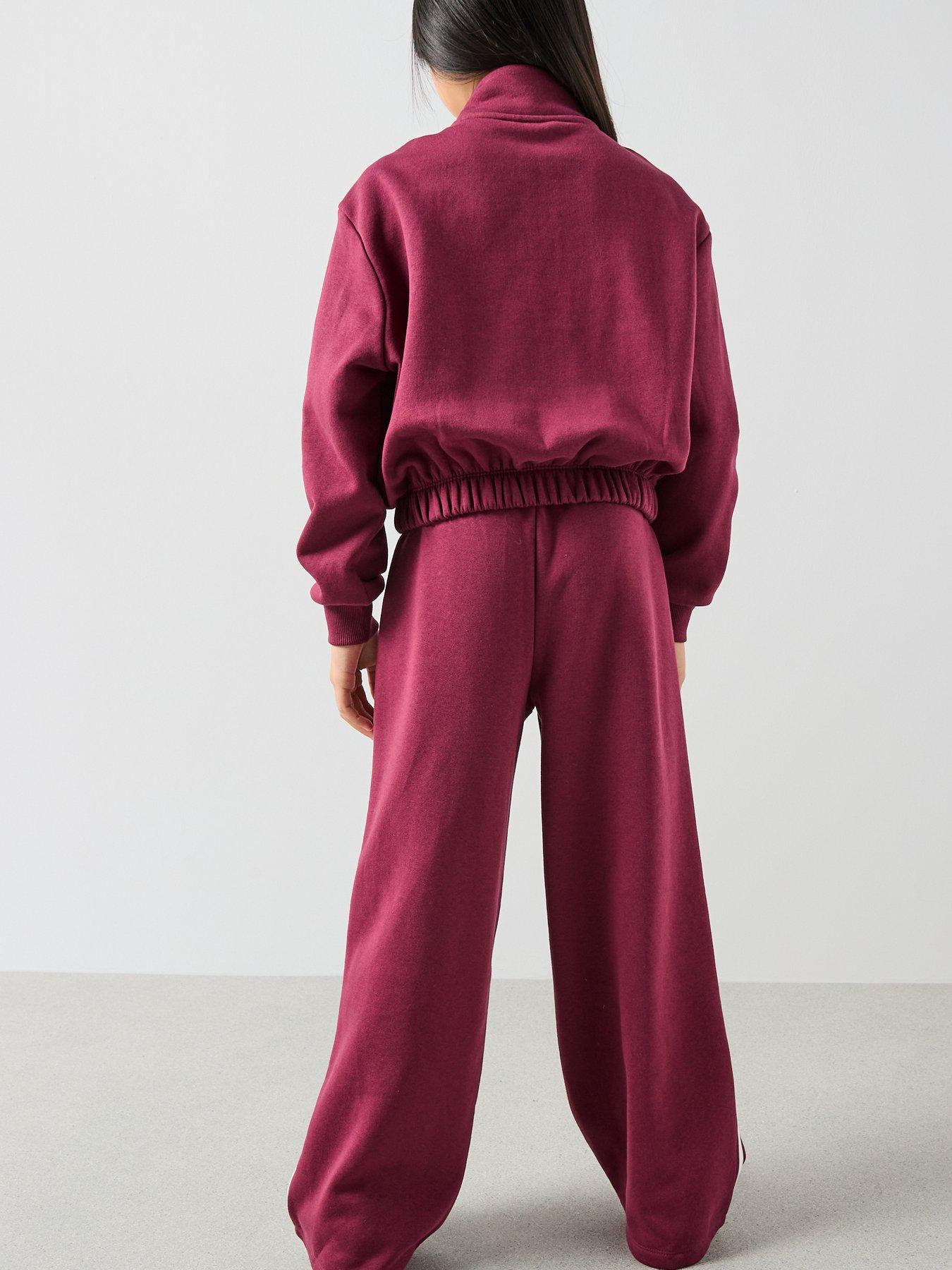 The Very Collection Girls Applique Number Jog Set - Burgundy/Pink | Very