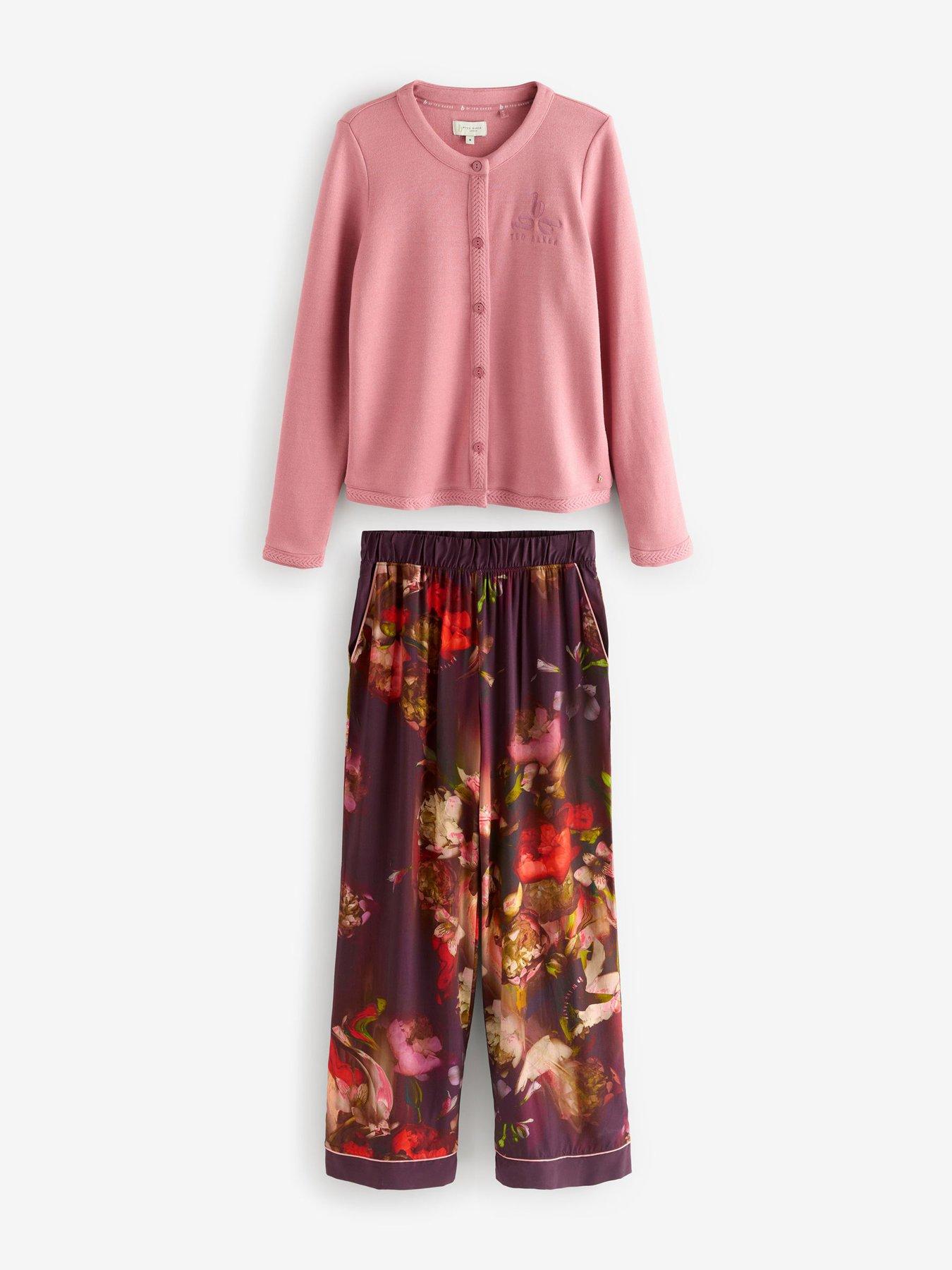 B By Ted Baker Floral Cardi And Trouser Lounge Set - Purple | Very