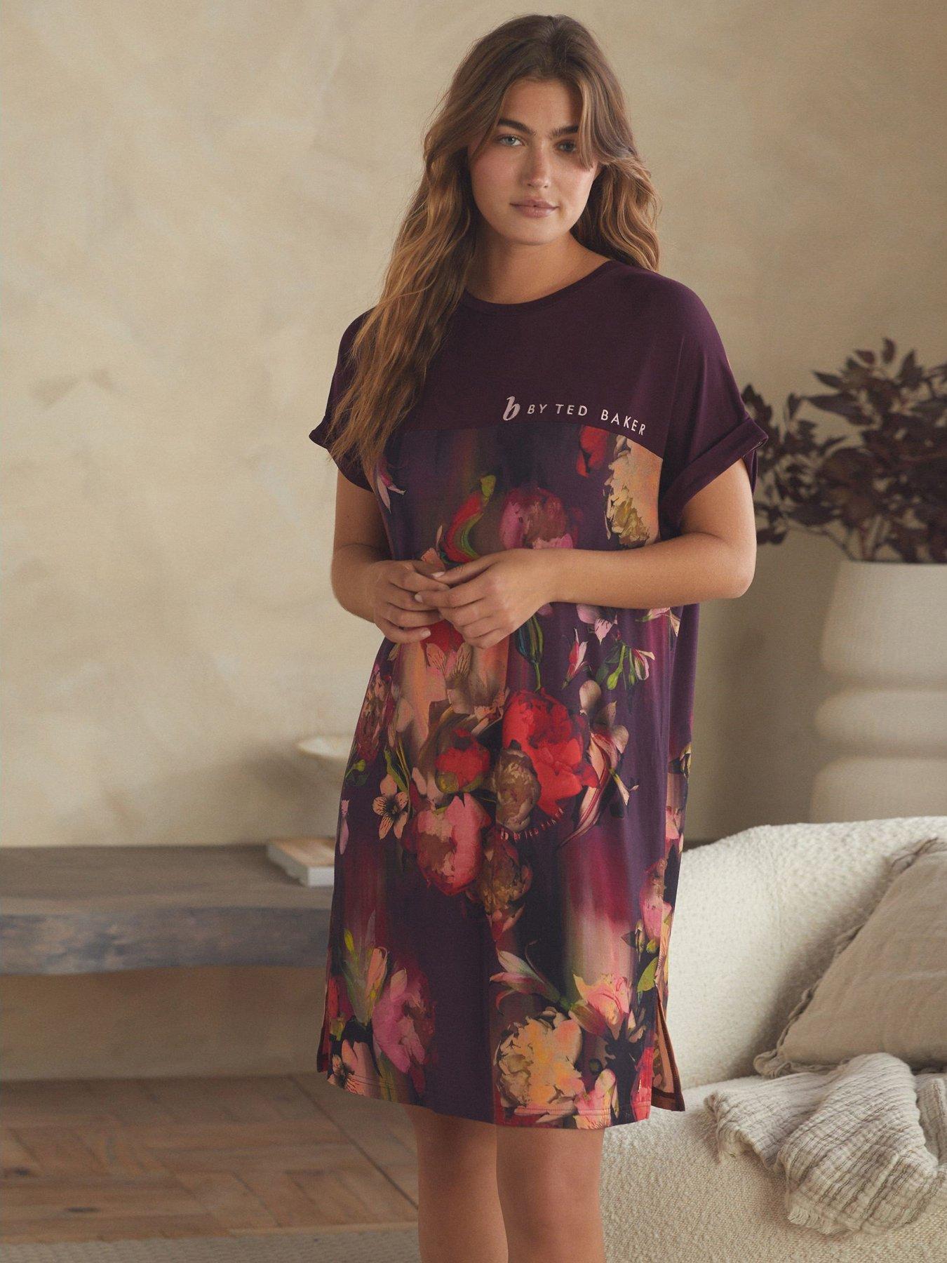 B By Ted Baker Floral Satin Slip - Purple | Very
