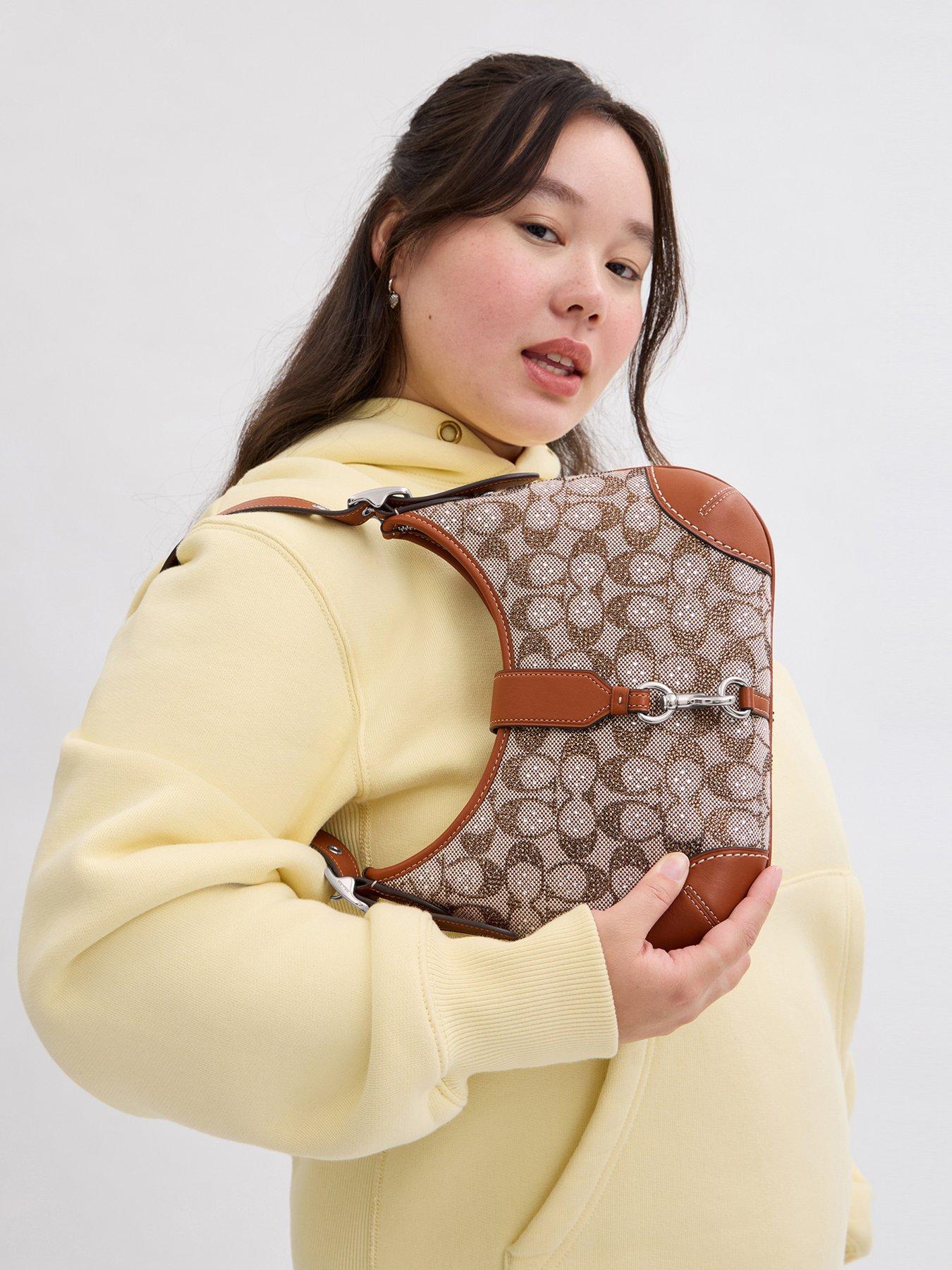 COACH The Originals Crystal Signature Jacquard Hamptons Hobo Bag ...