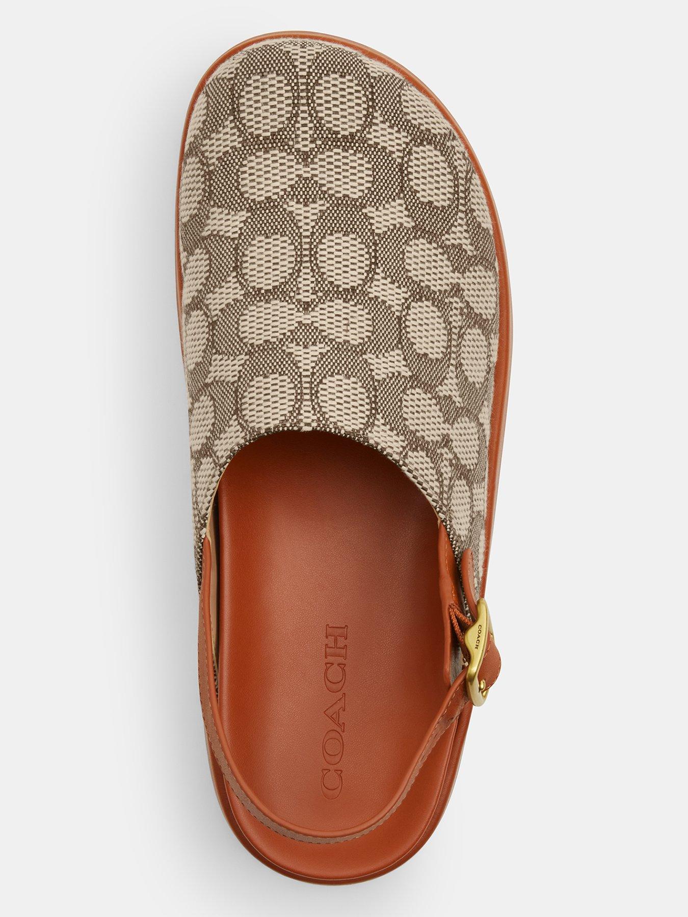 COACH Sculpted C Signature Textile Jacquard Platform Clog - Brown | Very