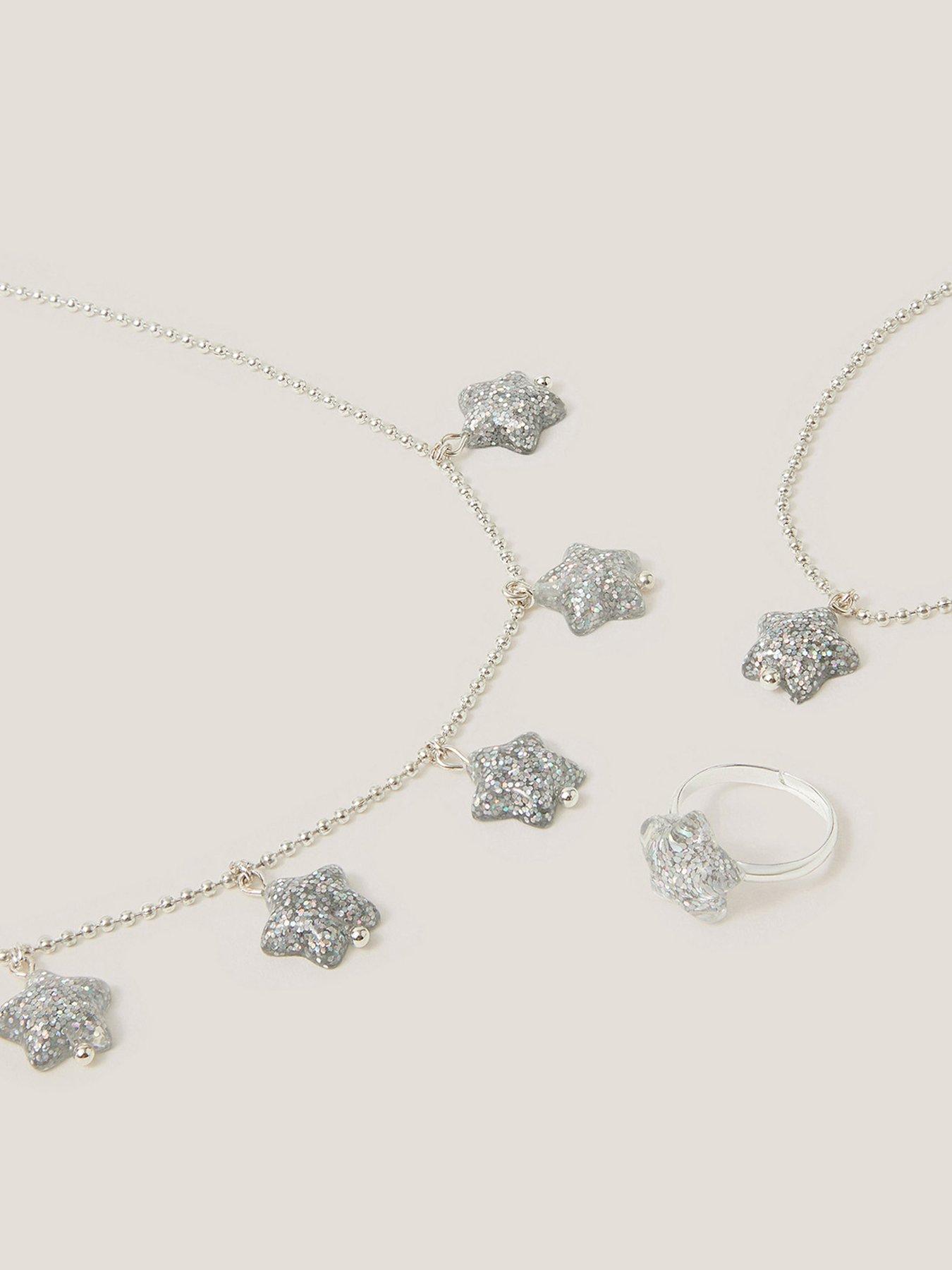 Monsoon Glitter Star Jewellery Set - Silver | Very