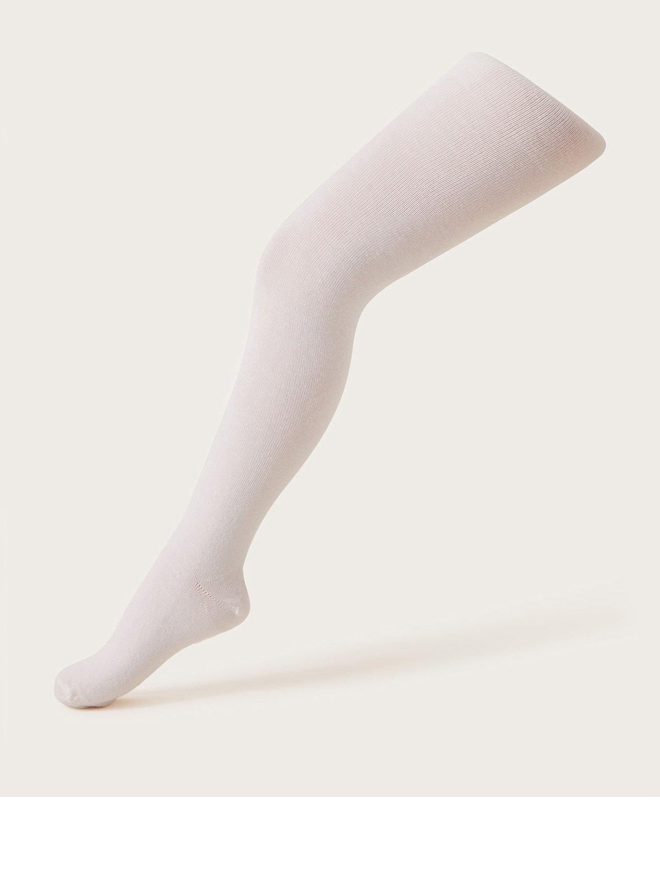 Monsoon Girls Frosted Tights - Light Cream | Very