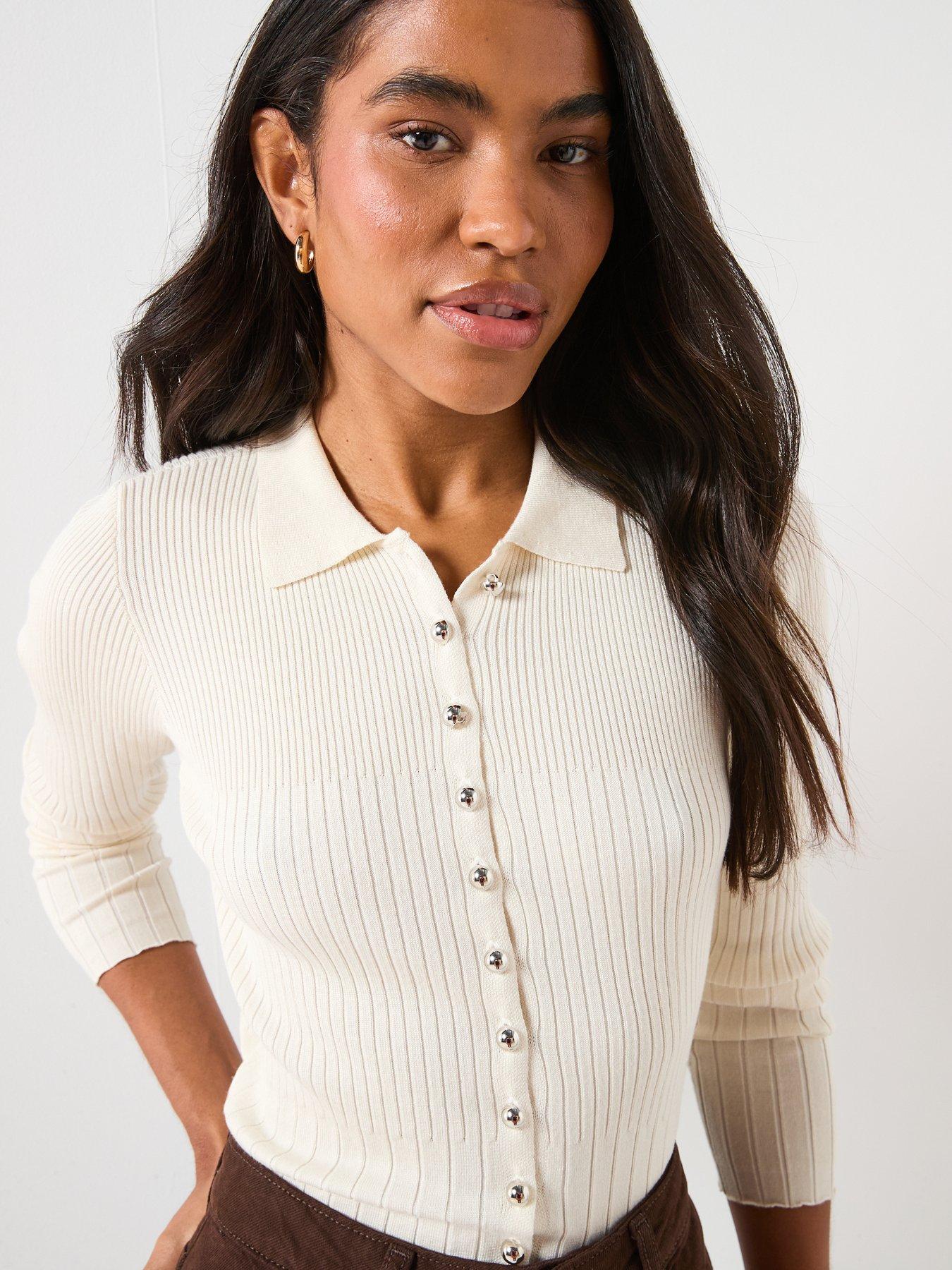 Vero Moda Siri Long Sleeve Polo Neck Pullover - Brown | Very