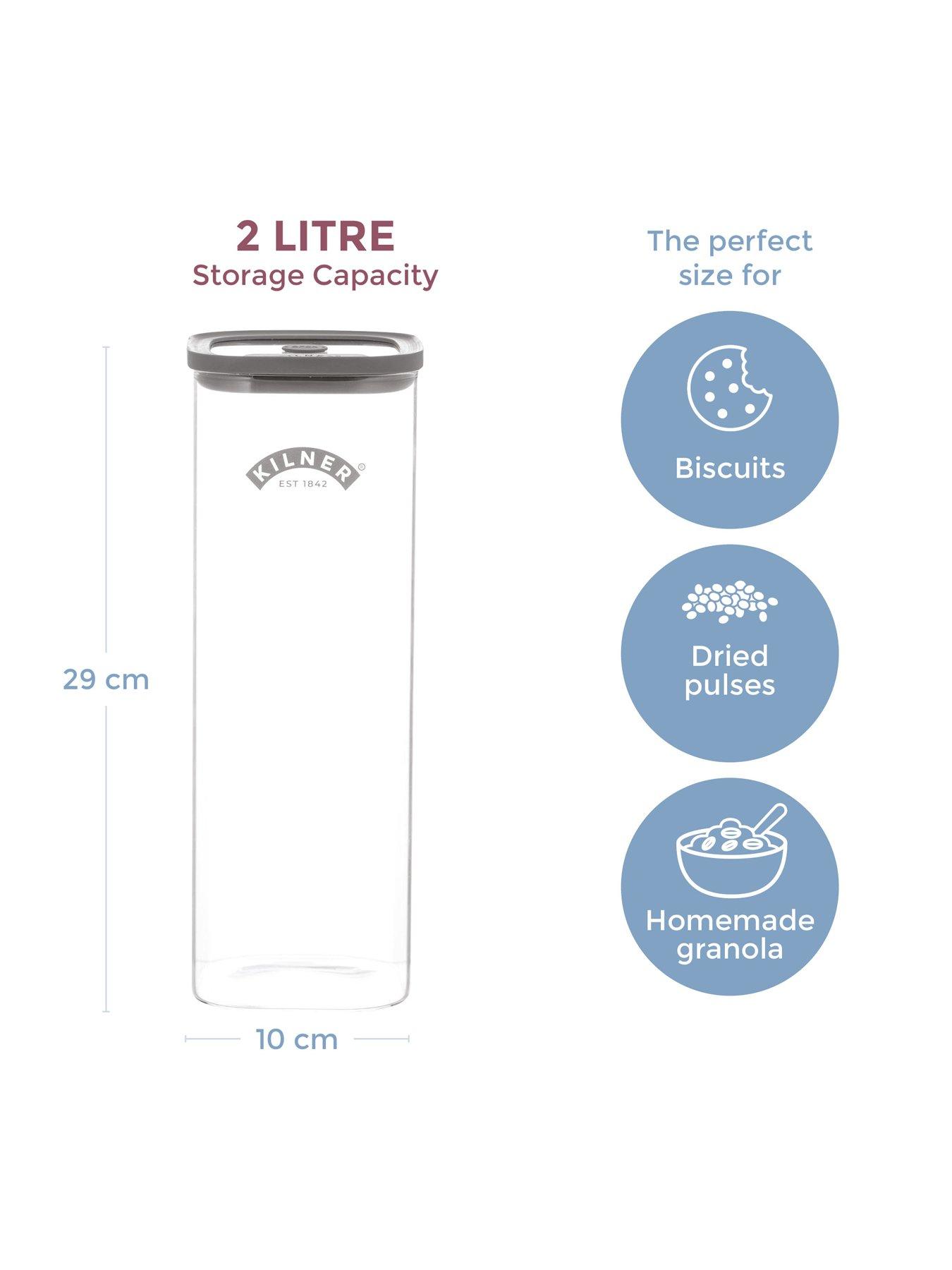 KILNER Fresh Storage Set Of 2 Square Storage Jars 2l | Very