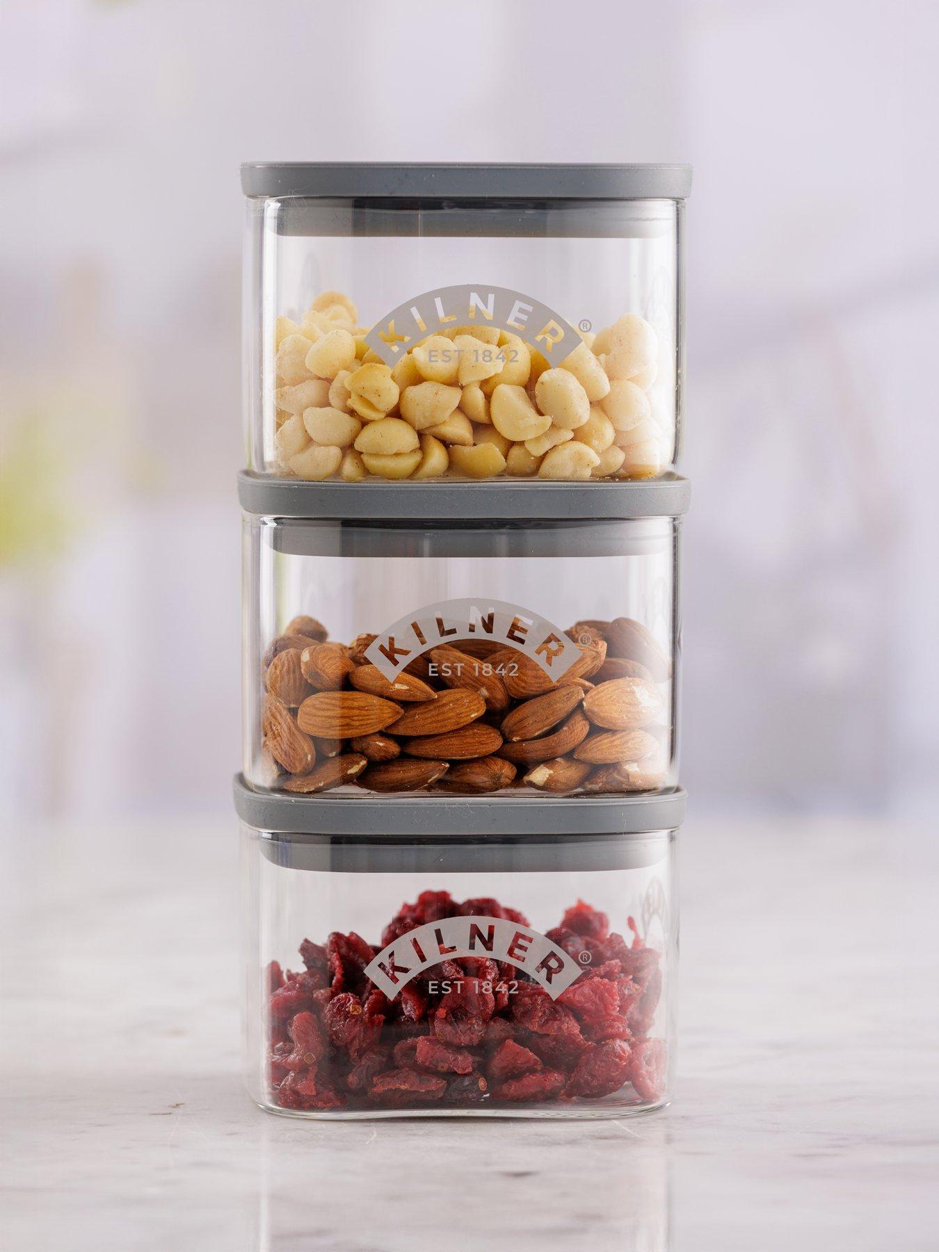 KILNER Fresh Storage Set Of 4 Square Jars 0.5l | Very