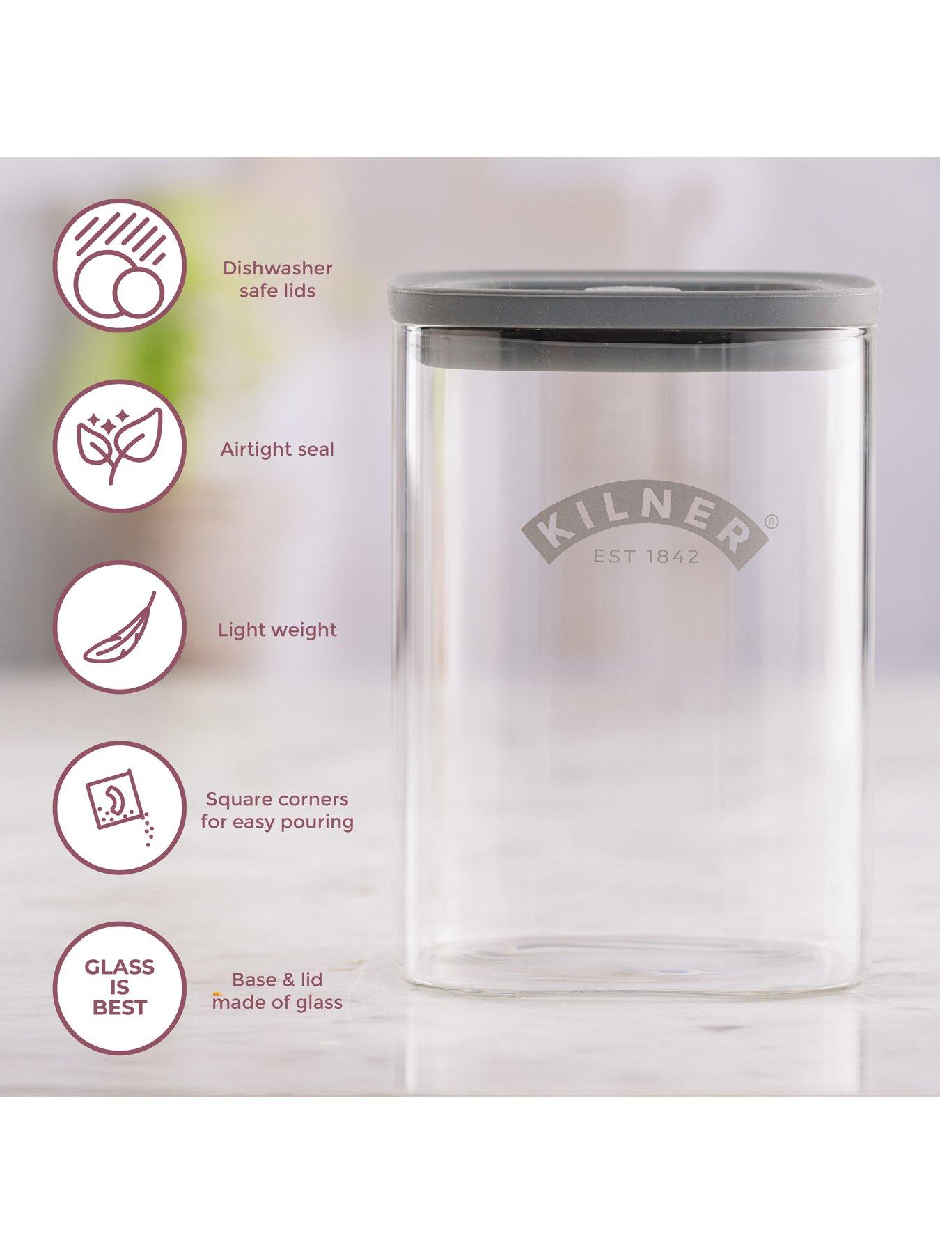 KILNER Fresh Storage Set Of 3 Square Jars 1l | Very