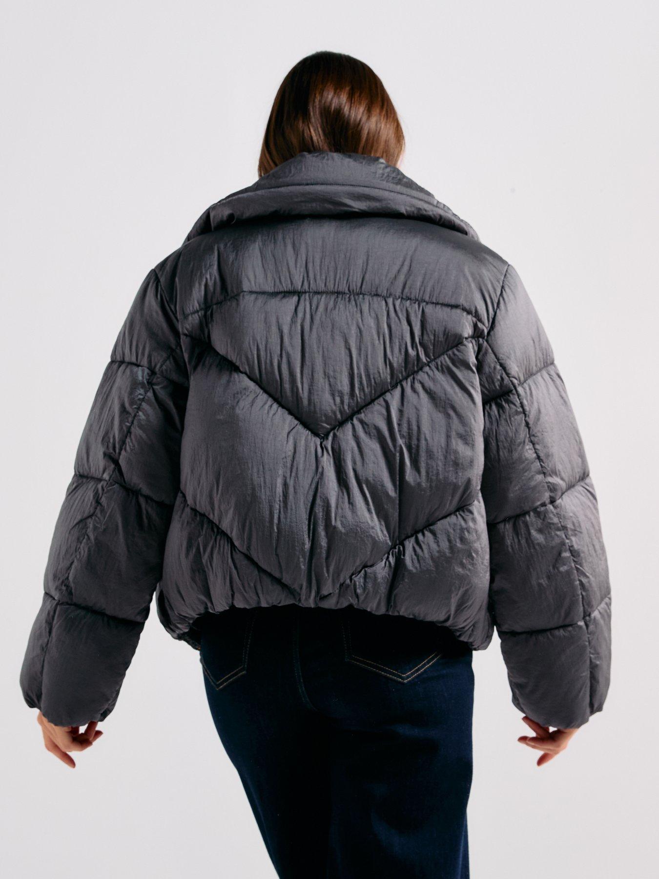 BOSS Padilena High Neck Puffer Coat - Dark Purple | Very