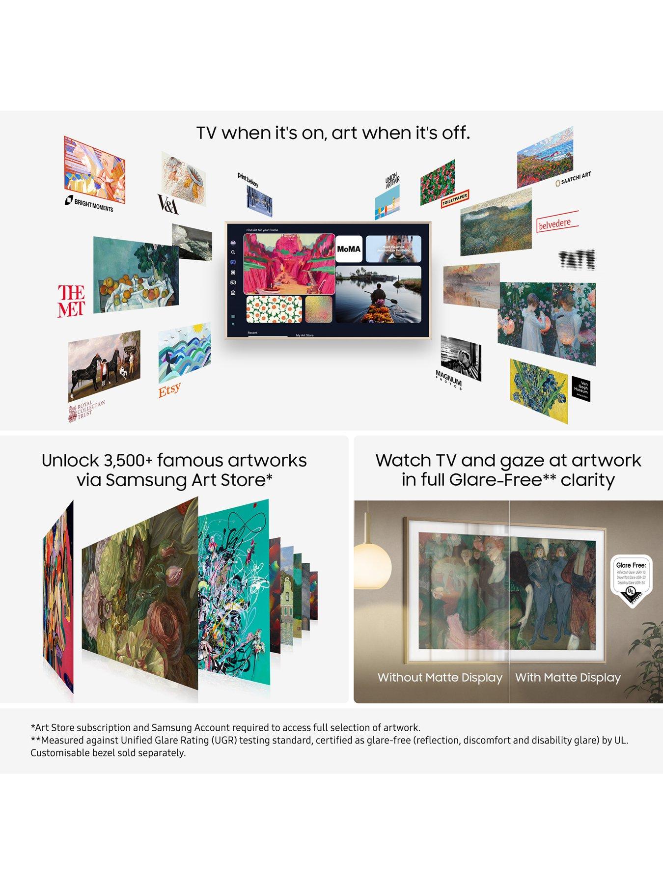 Samsung LS03F 43-inch The Frame QLED AI Smart TV with Art Mode & Wall ...