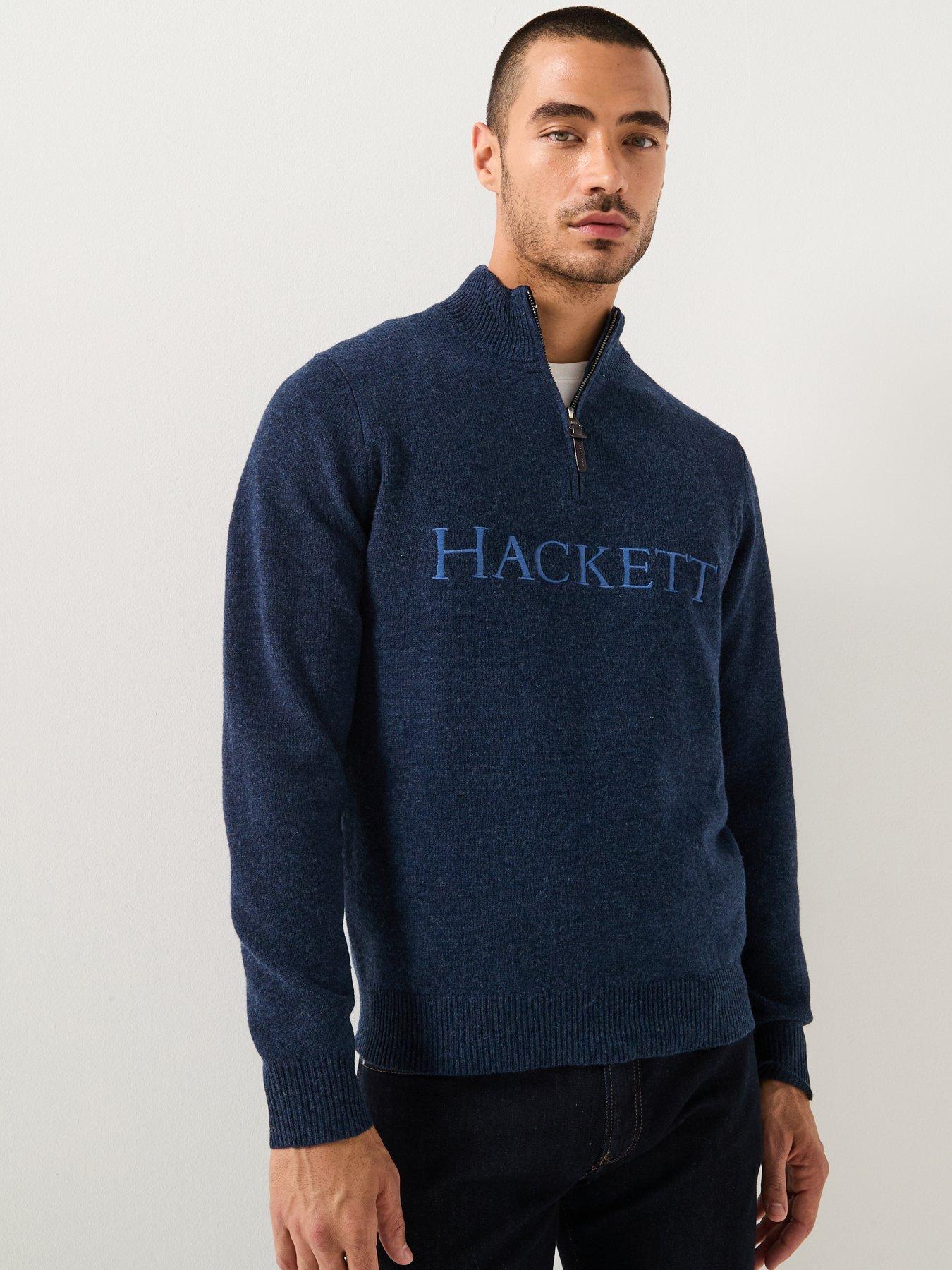Hackett Heritage No1 Half Zip Knitted Jumper - Navy | Very