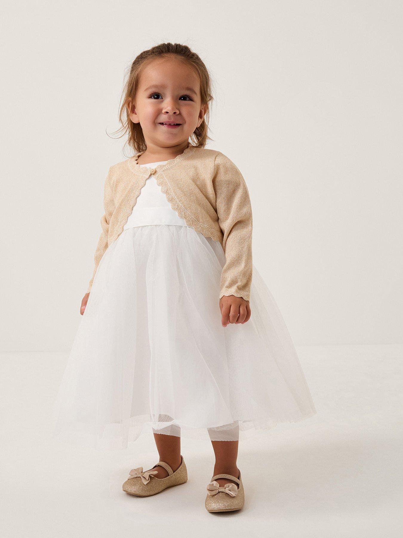 Monsoon Baby Girls Maeve Cardigan - Gold | Very