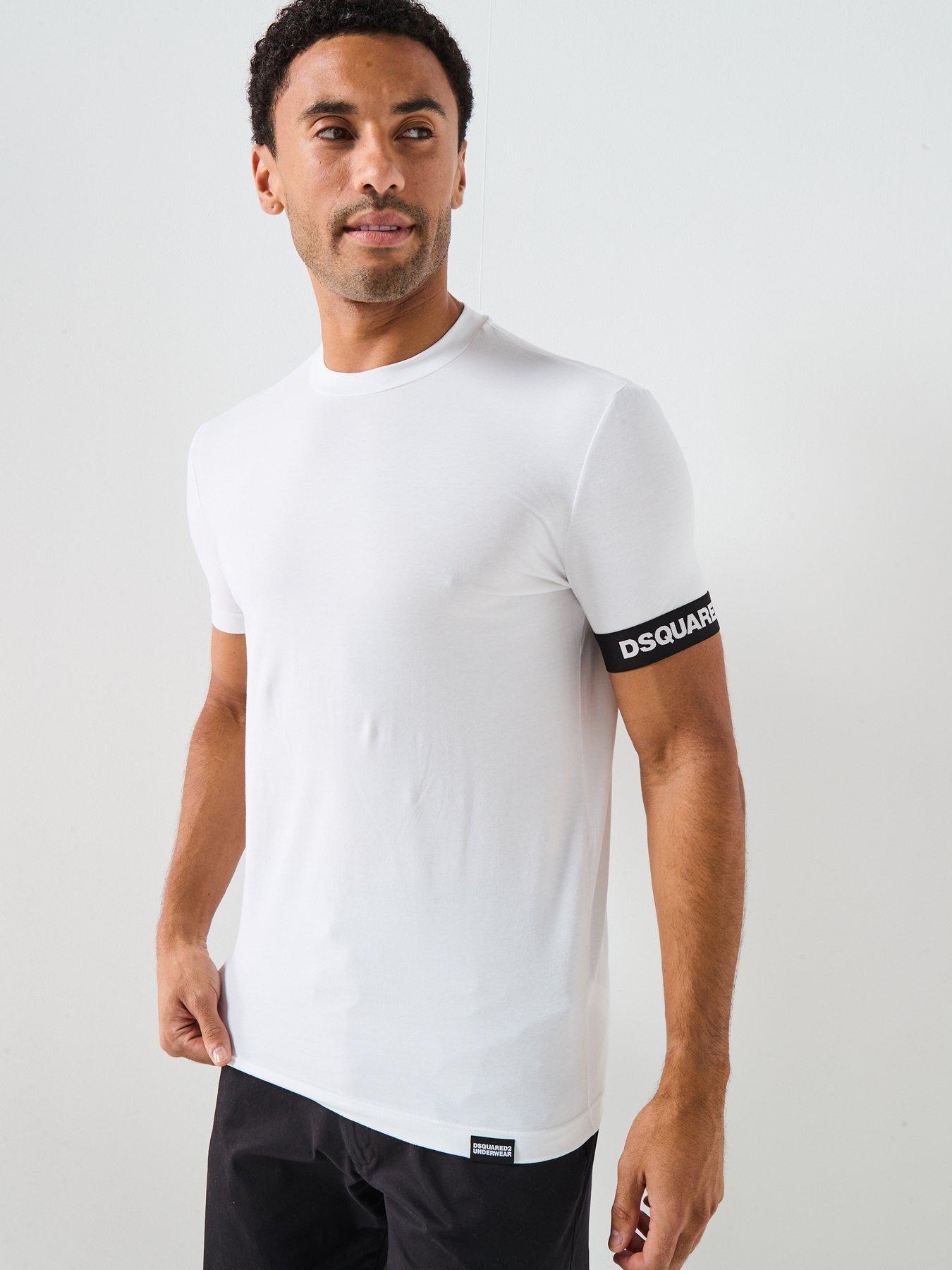 Dsquared2 Dsquared Logo Arm Band Short Sleeve T-Shirt - White | Very
