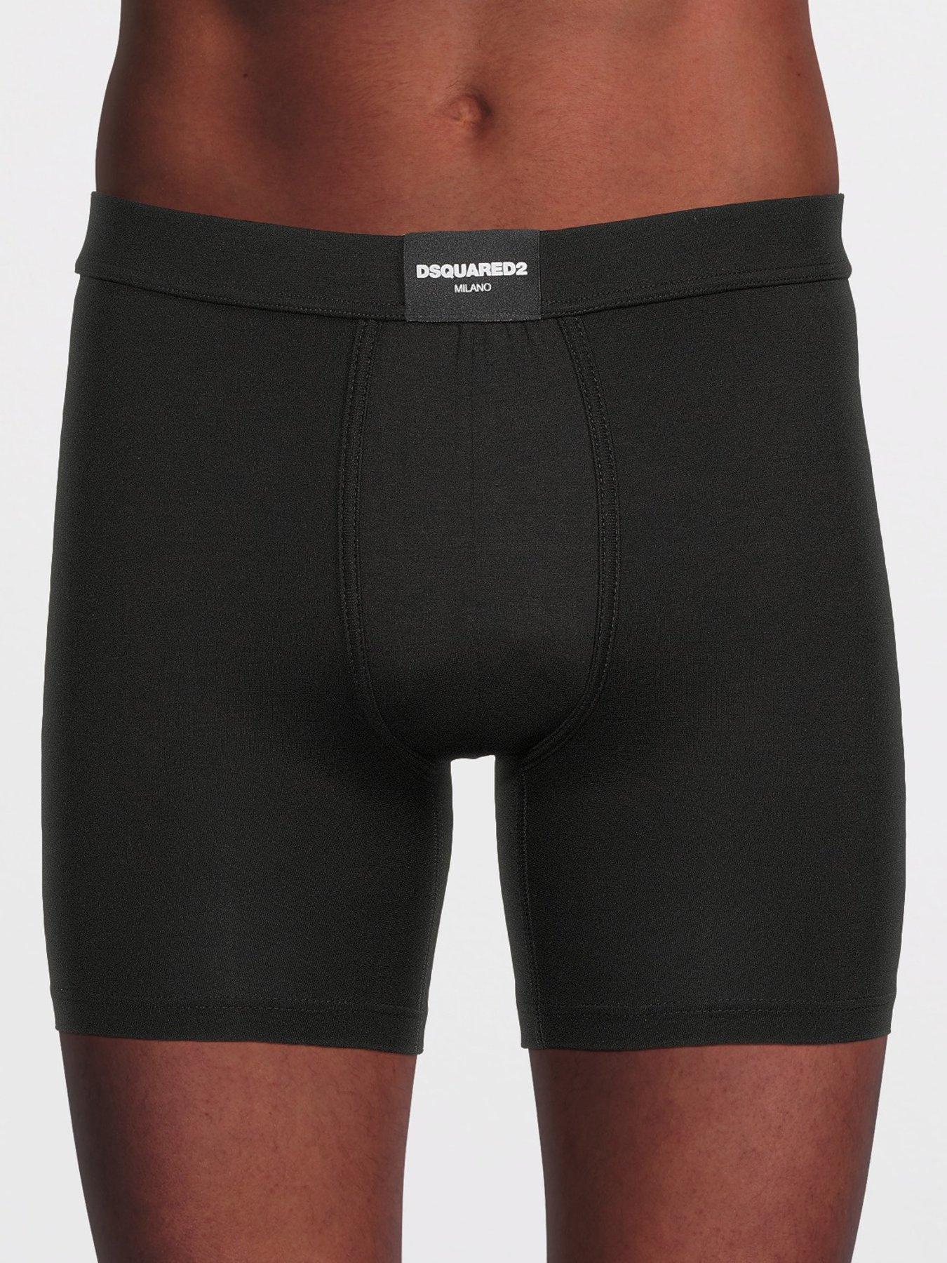 Dsquared2 Dsquared Badge Logo Long Leg Trunks - Black | Very