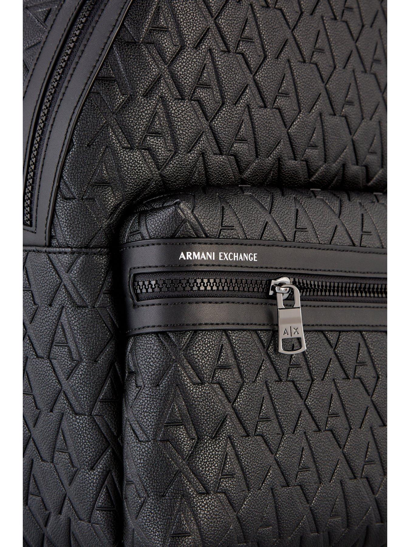 Armani Exchange Liam Monogram Pu Backpack - Black | Very