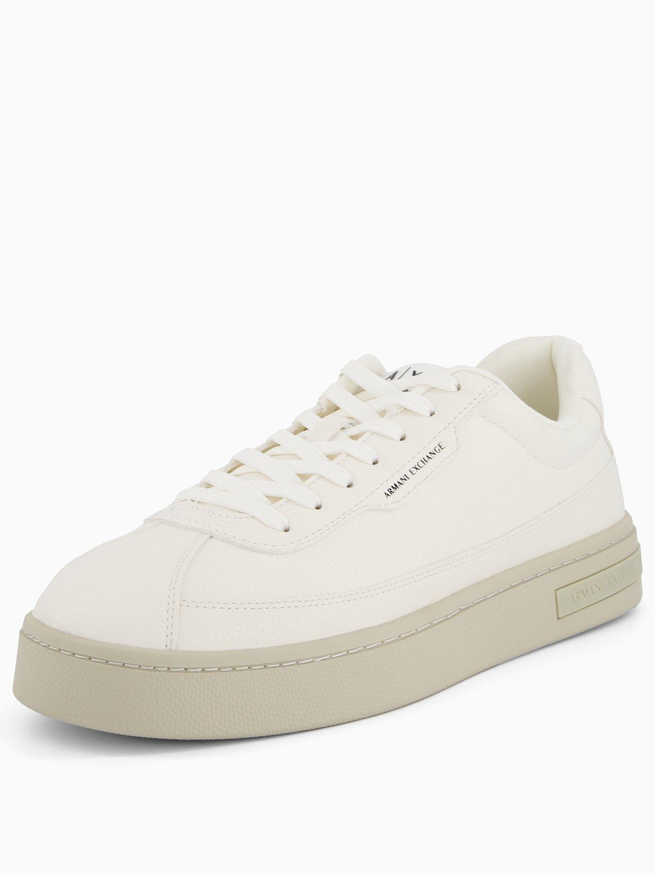 Armani Exchange London Tumbled Pu Gumsole Trainer - Off White | Very