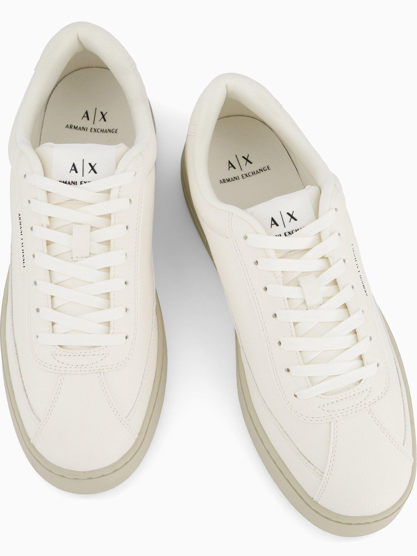 Armani Exchange London Tumbled Pu Gumsole Trainer - Off White | Very
