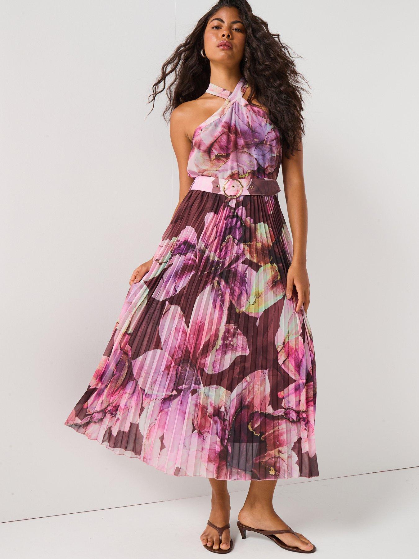 Style Cheat Paige Pleated Dress - Multi | Very