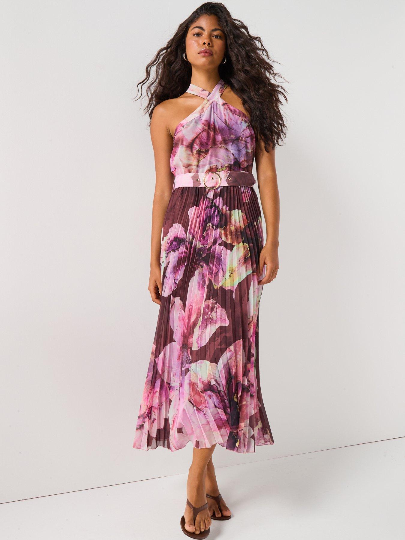Style Cheat Paige Pleated Dress - Multi | Very