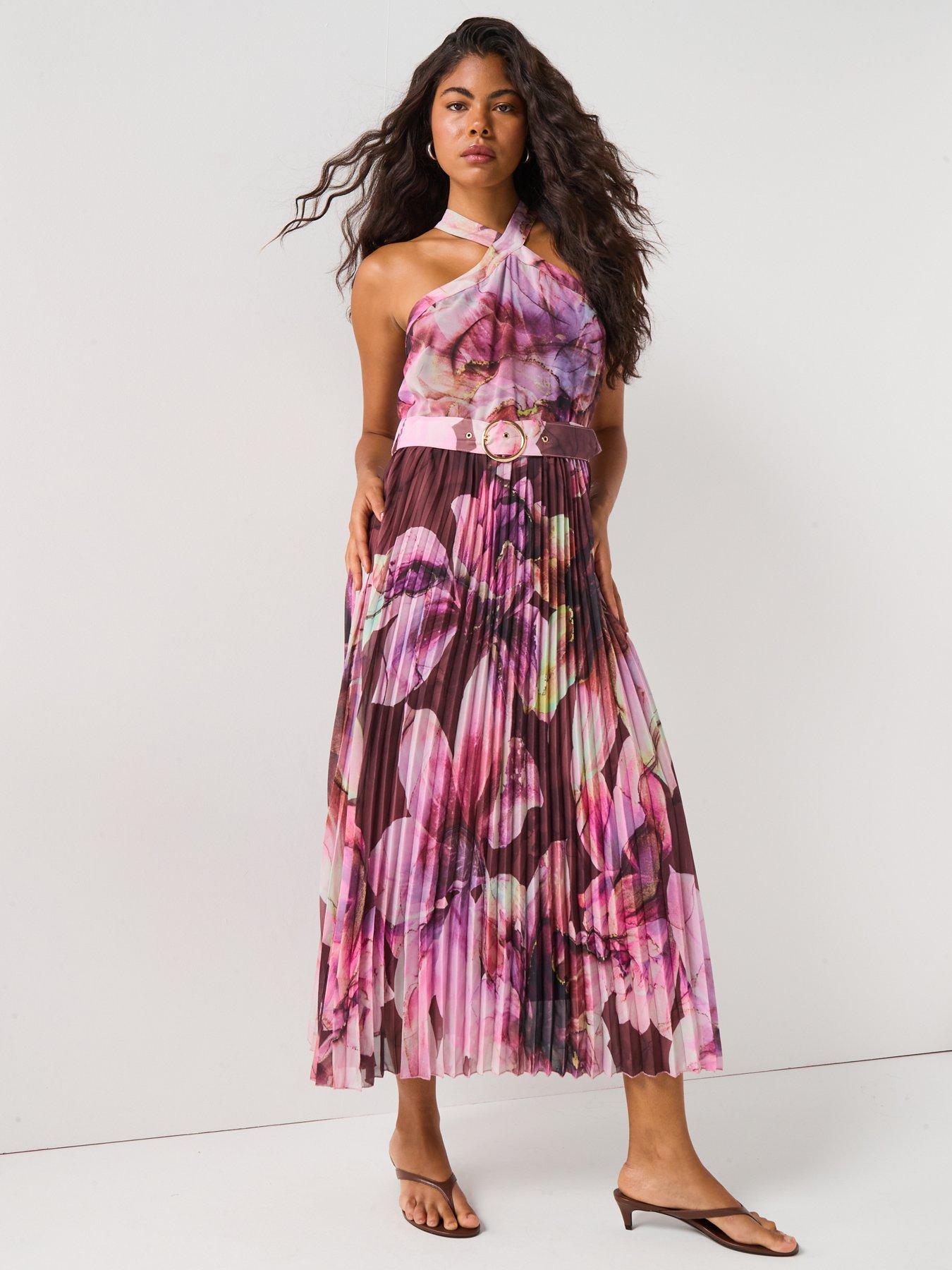 Style Cheat Paige Pleated Dress - Multi | Very