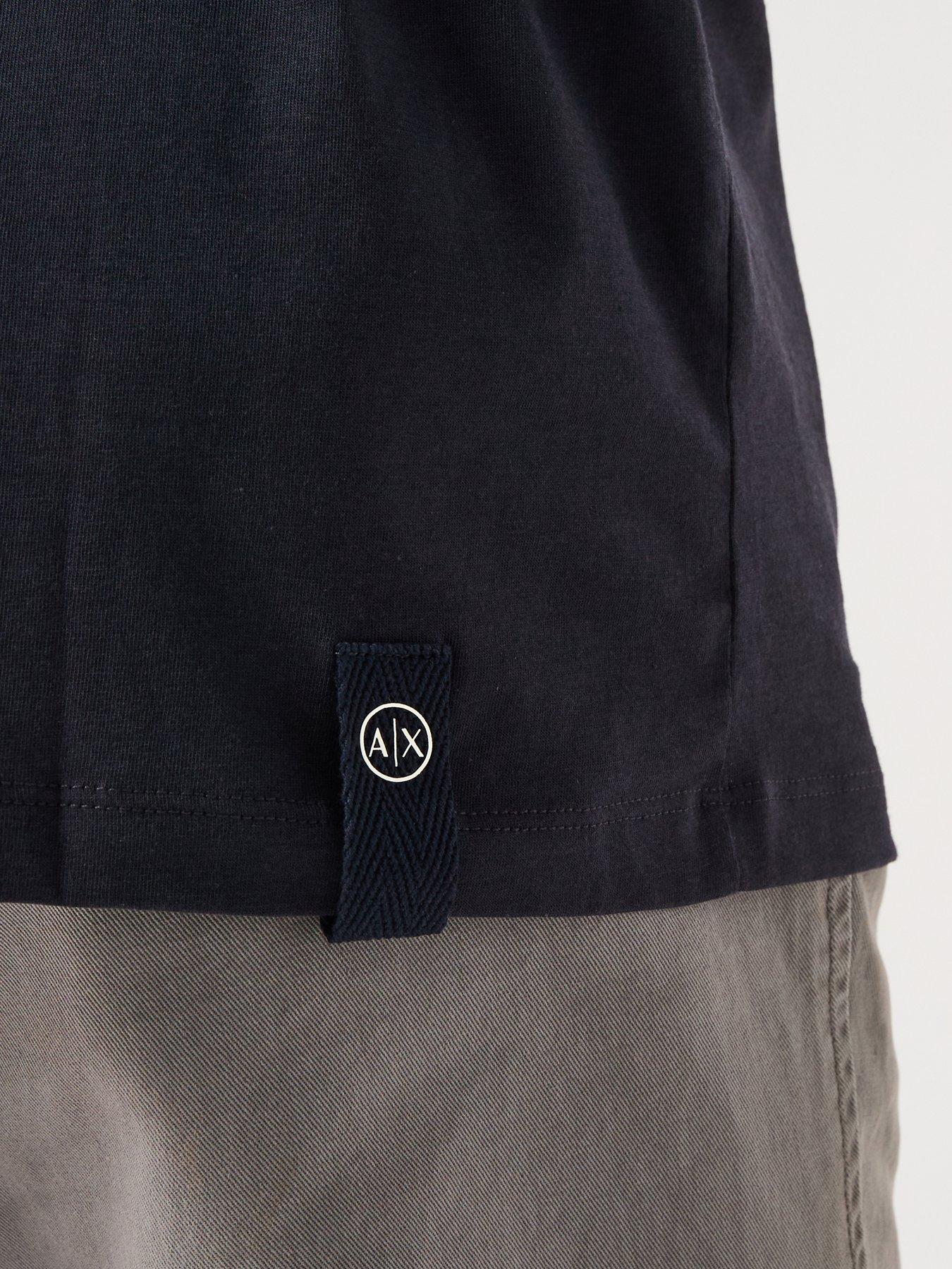 Armani Exchange Circle Ax Logo T-Shirt - Navy | Very
