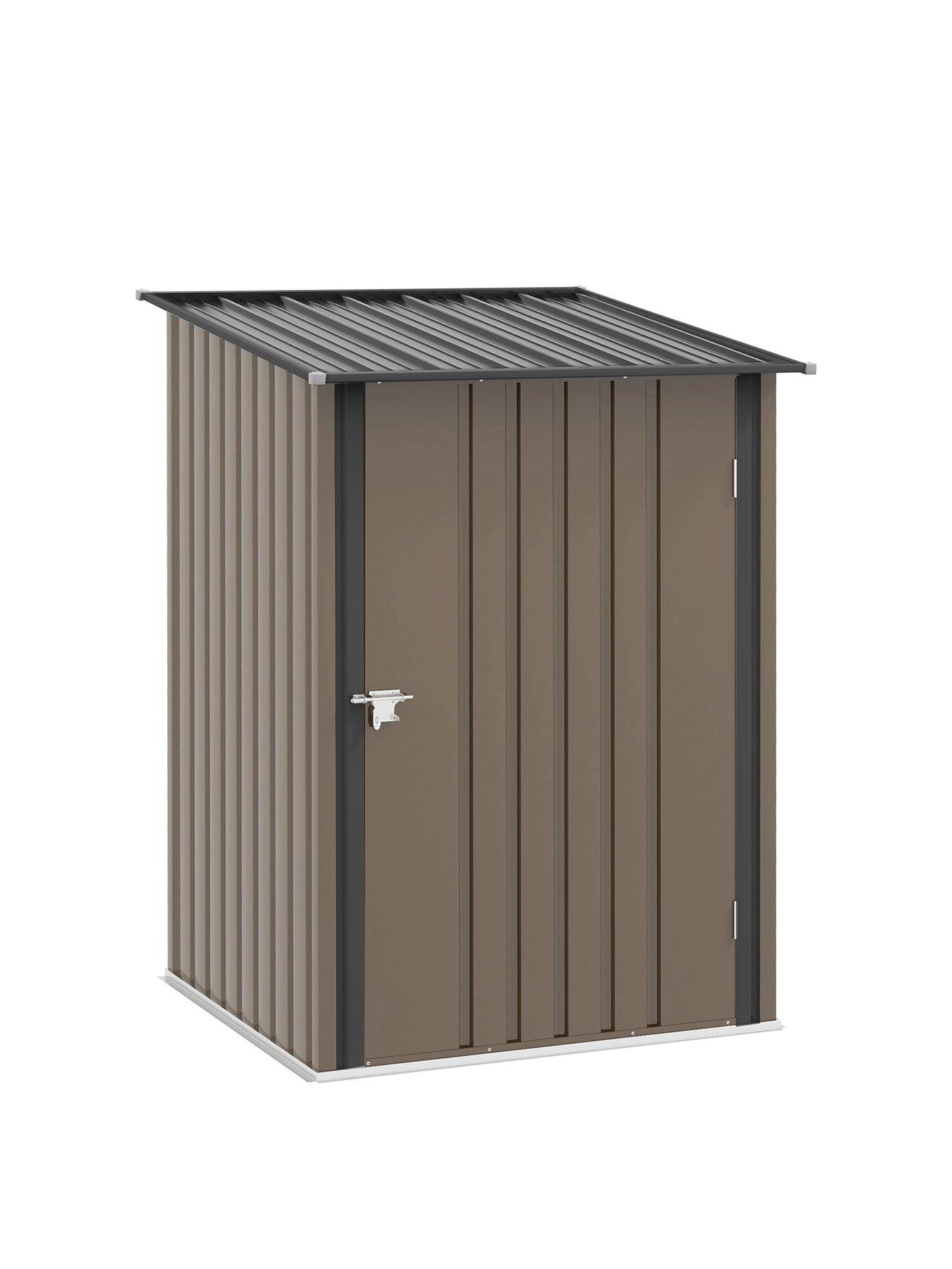OutSunny 3.3ft x 3.4ft Outdoor Storage Shed Steel Garden Shed w ...