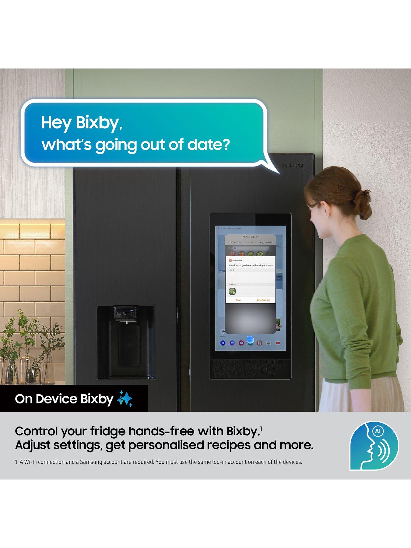 Samsung Family Hub RS90F66BETEU Wifi Connected Plumbed Total No Frost American Fridge Freezer ...