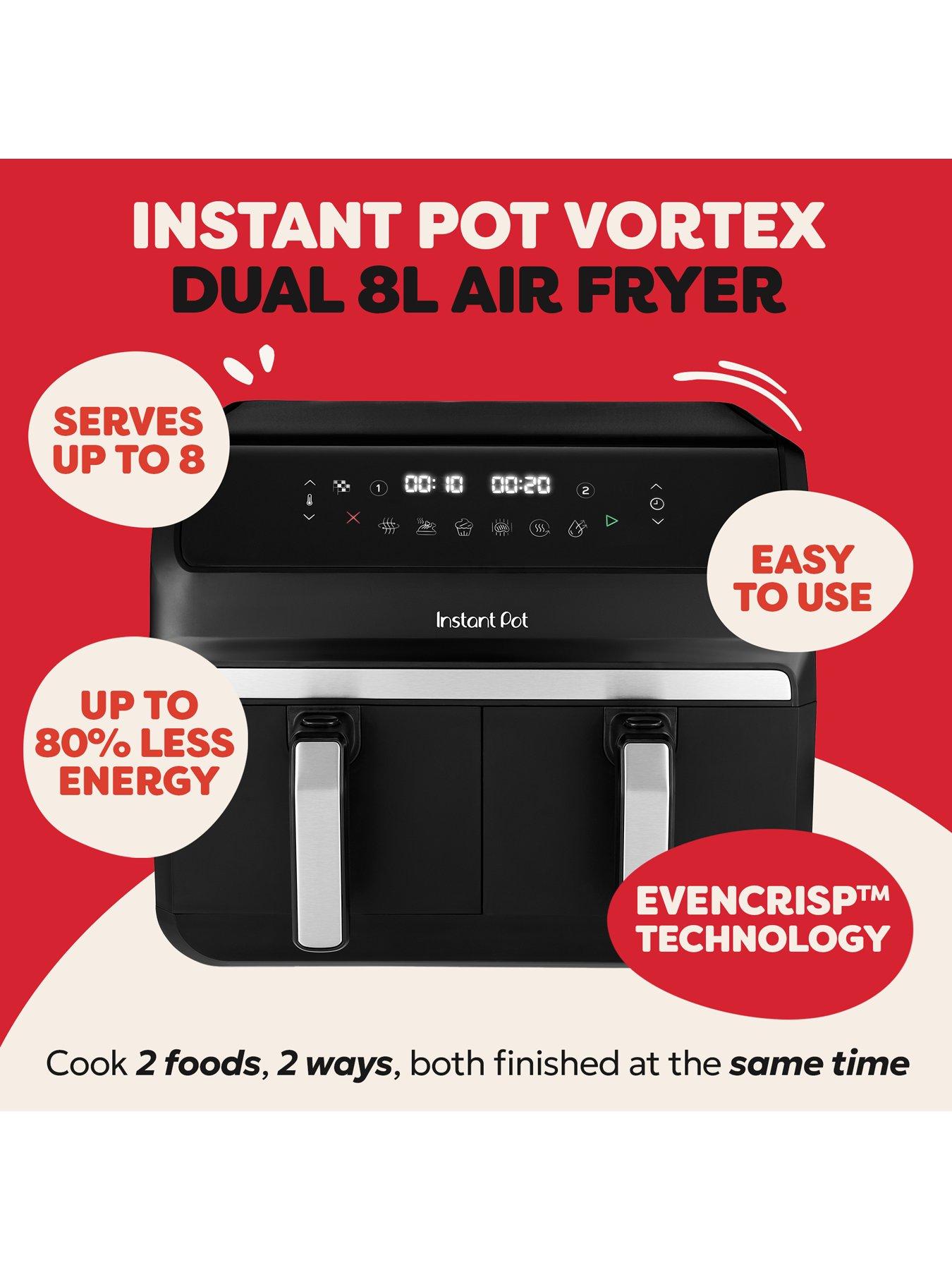 Instant Pot Vortex Dual 8L Air Fryer - Black Pepper | Very