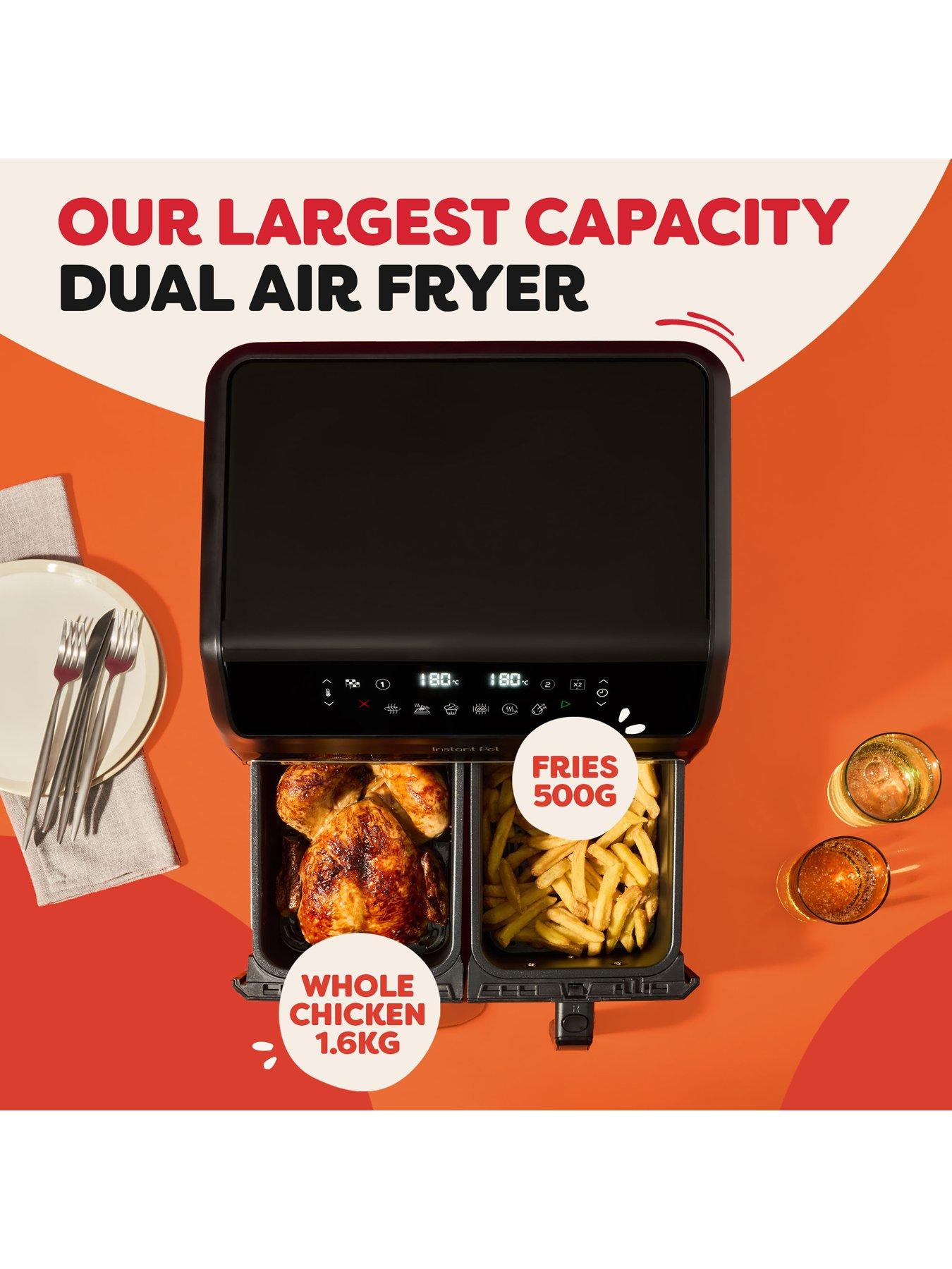 Instant Pot Vortex Dual 8L Air Fryer - Black Pepper | Very