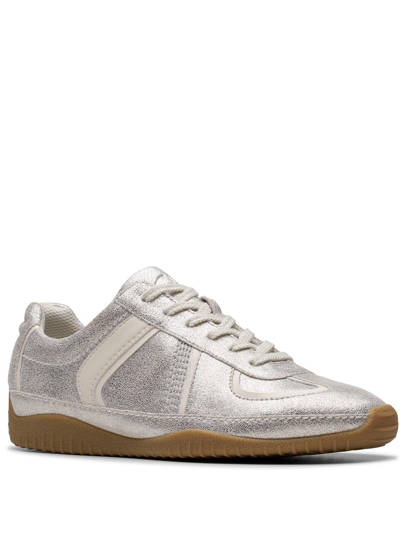 Clarks Meridor Lo Trainers - Silver | Very
