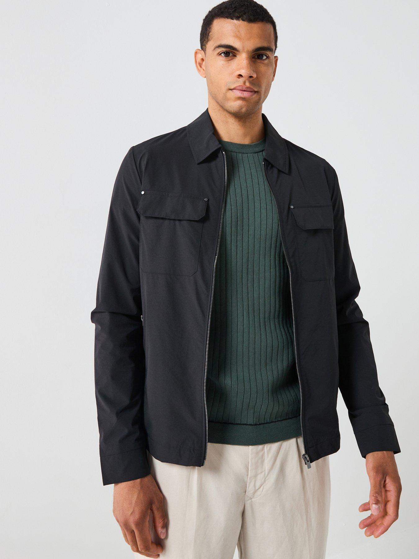 River Island Defined Muscle Fit Shacket - Black | Very