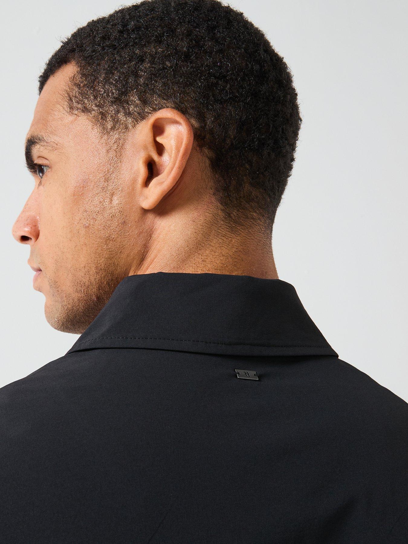 River Island Defined Muscle Fit Shacket - Black | Very