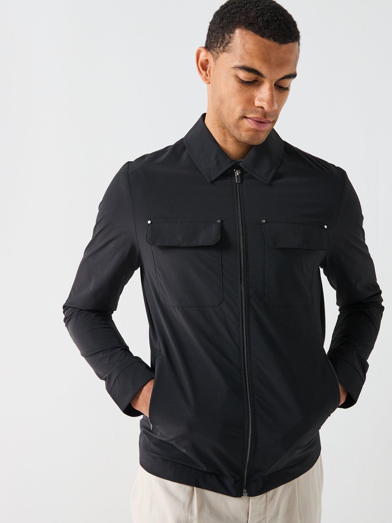 River Island Defined Muscle Fit Shacket - Black | Very